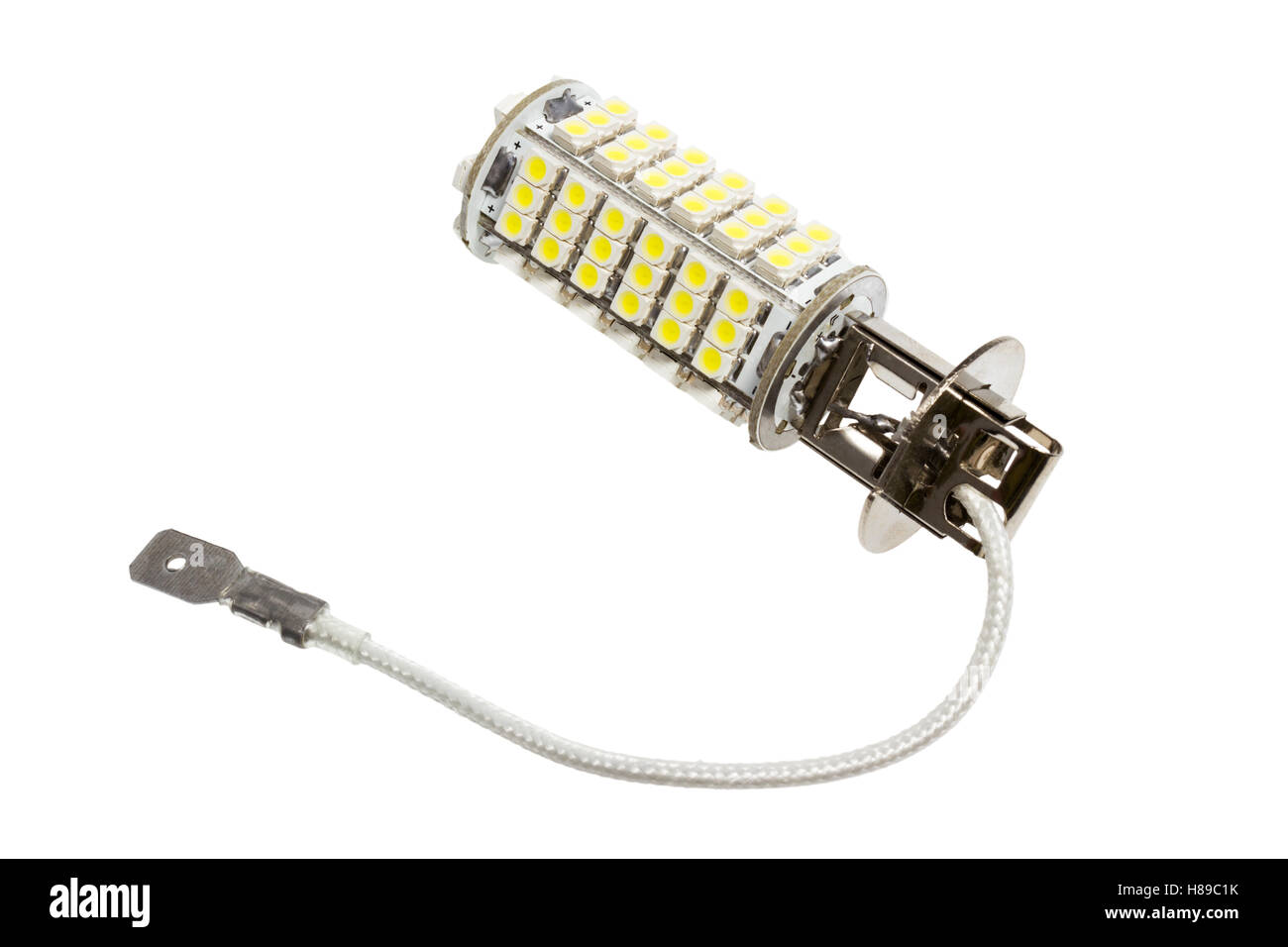 Led lamp for auto isolated on the white background Stock Photo - Alamy