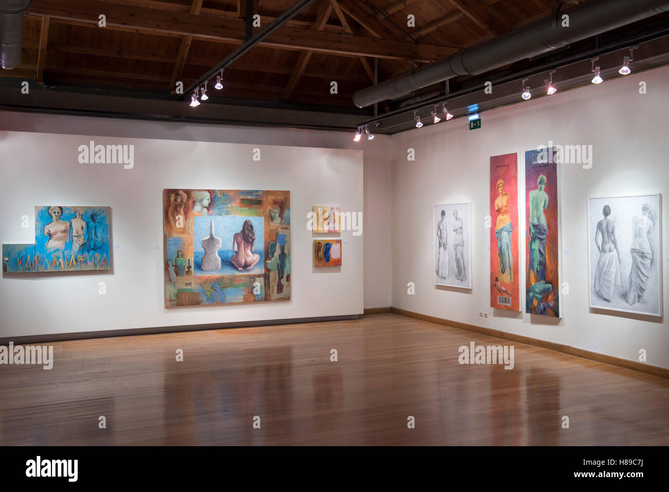 Greece, Chania, Chania, Chalidon, Municipal Art Gallery, paintings from ...