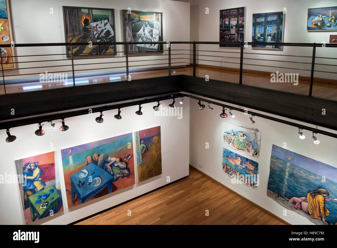 Greece, Chania, Chania, Chalidon, Municipal Art Gallery, paintings from ...