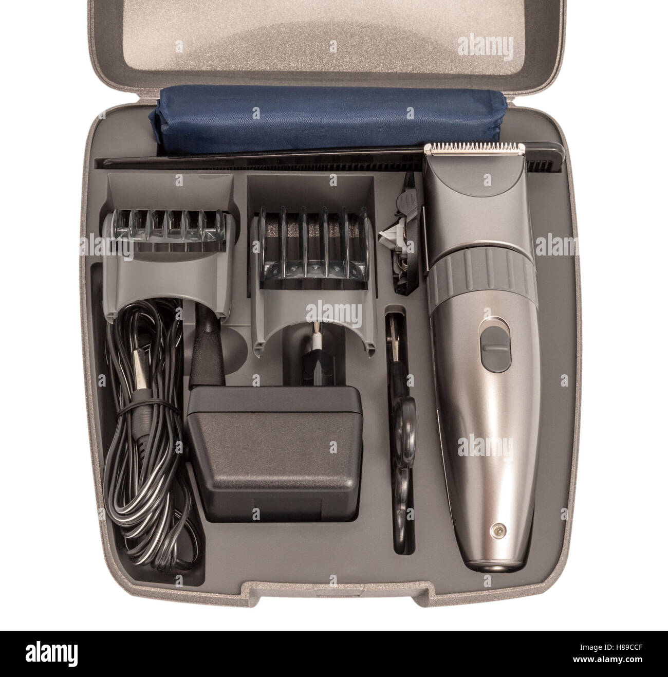 Electronic collection - closeup of hairclipper isolated on white ...