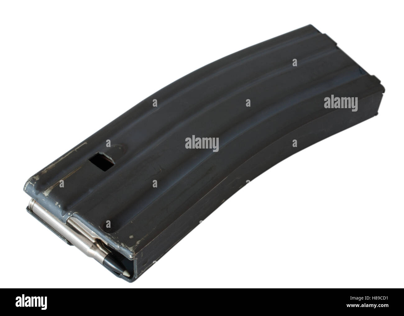 Magazine for a semi automatic rifle that has silver bullets inside ...