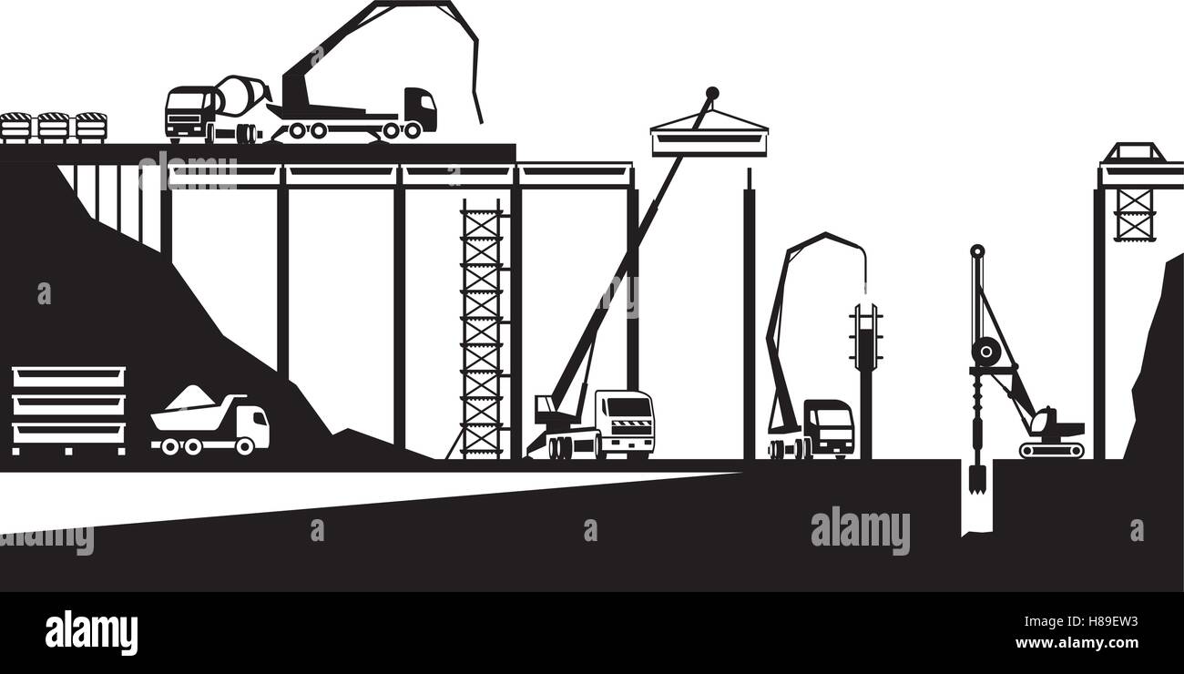 Bridge scaffolding Stock Vector Images - Alamy