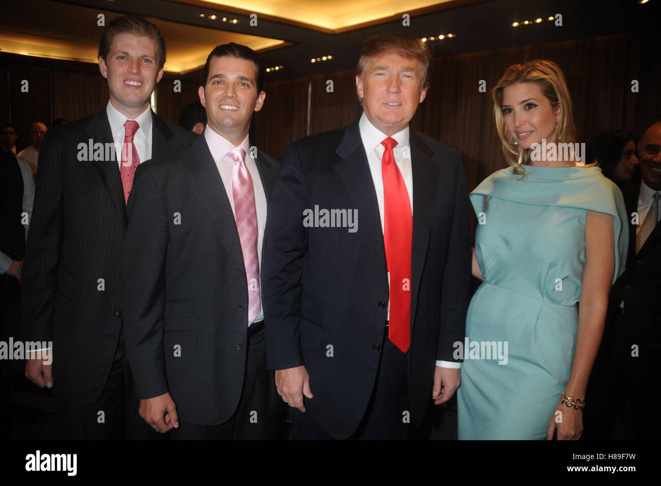 Eric Trump, Donald Trump Jr., Donald Trump and Ivanka Trump at the ...
