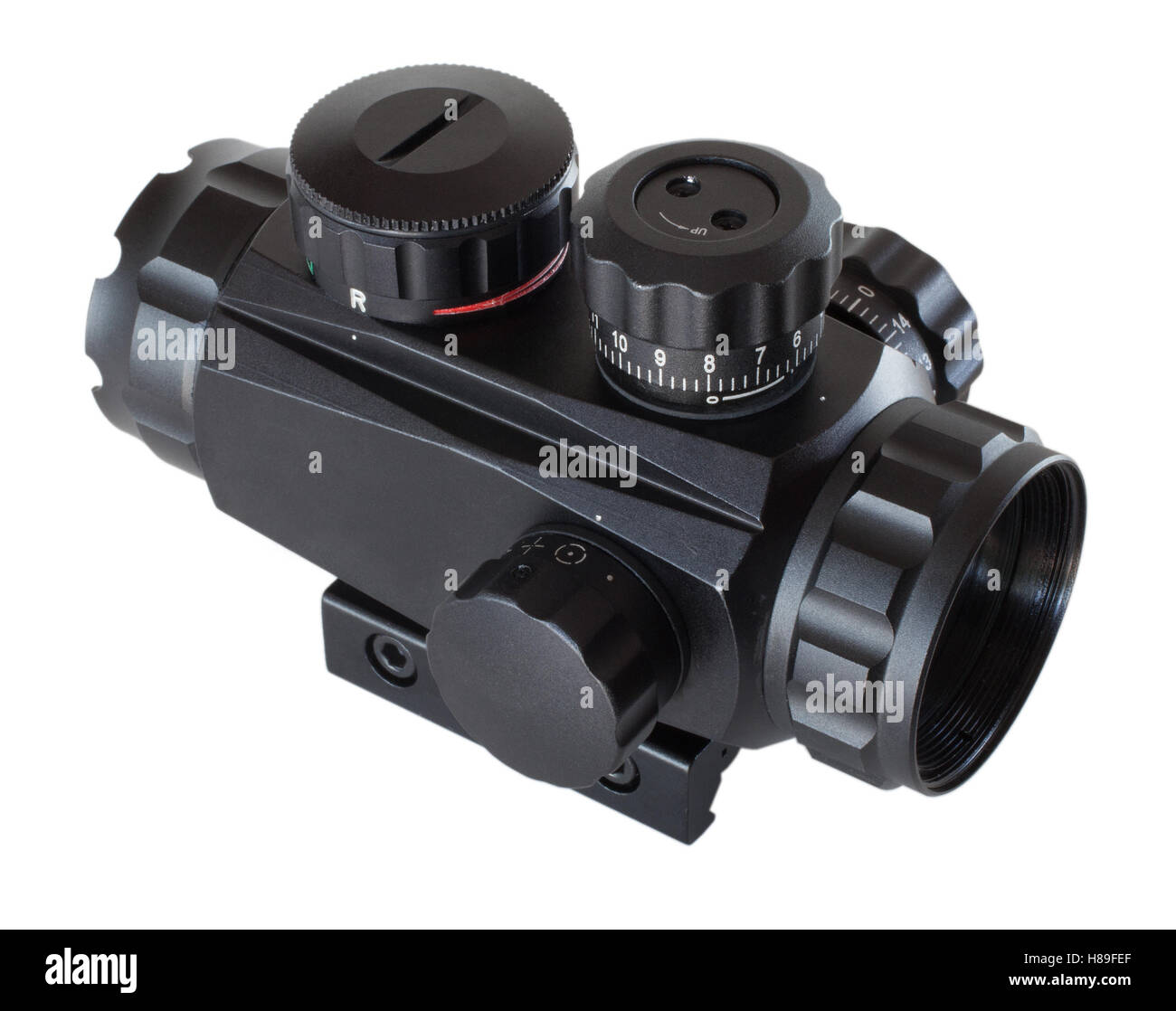 Optic that goes on a firearm for use up close Stock Photo - Alamy