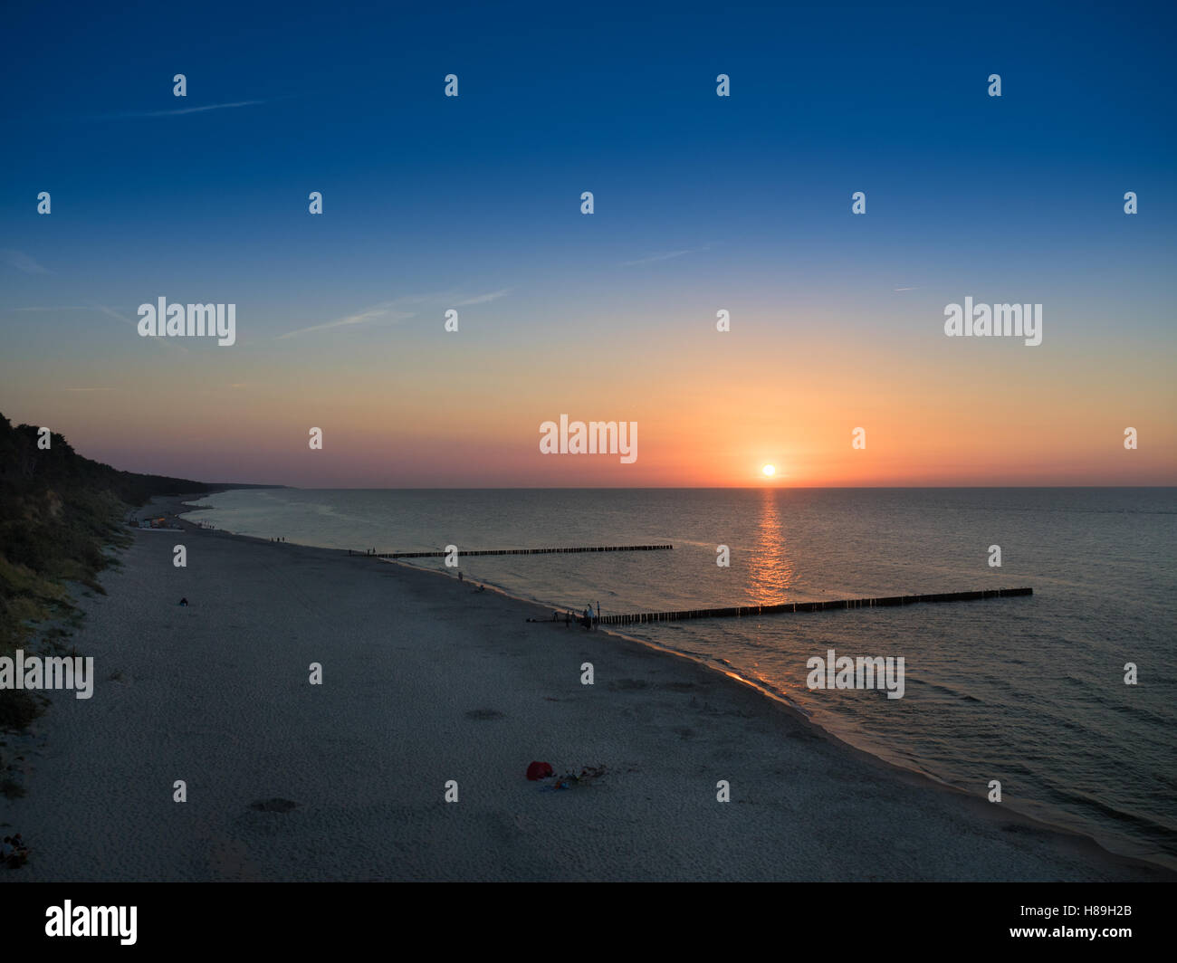 Baltic sea, sunset Stock Photo - Alamy