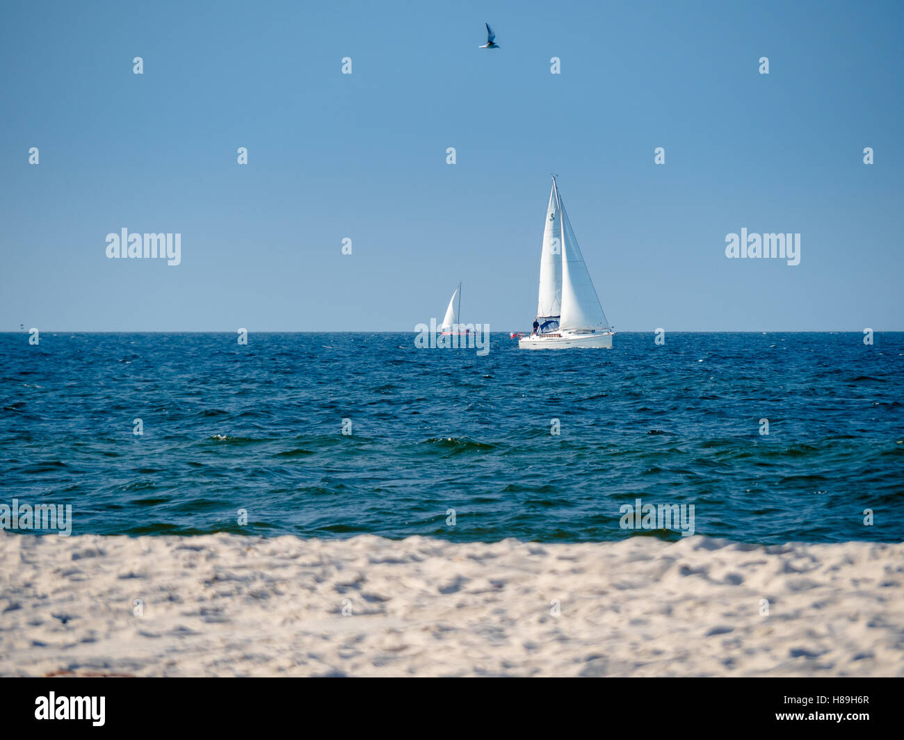 sailboats at sea Stock Photo - Alamy