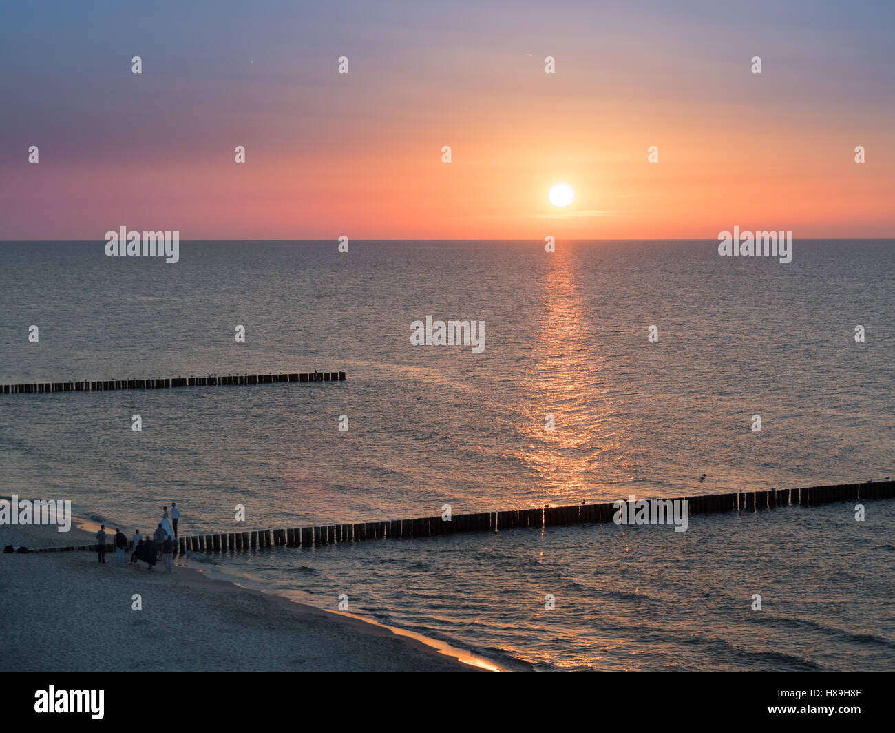 Baltic sea, sunset Stock Photo - Alamy