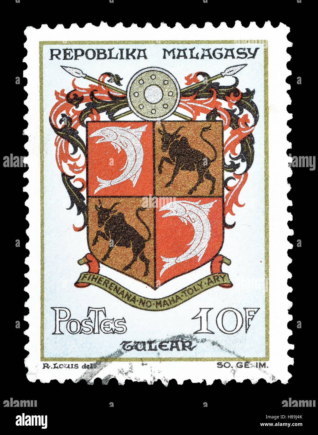 Madagascar stamp 1964 Stock Photo - Alamy