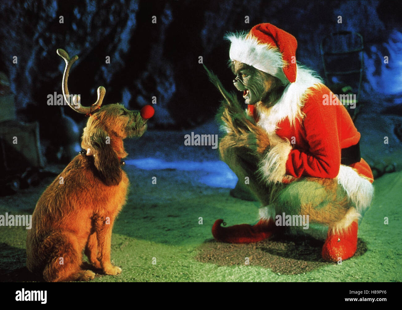 Jim Carrey How The Grinch Stole Christmas 2000 Stock MAX THE DOG, JIM