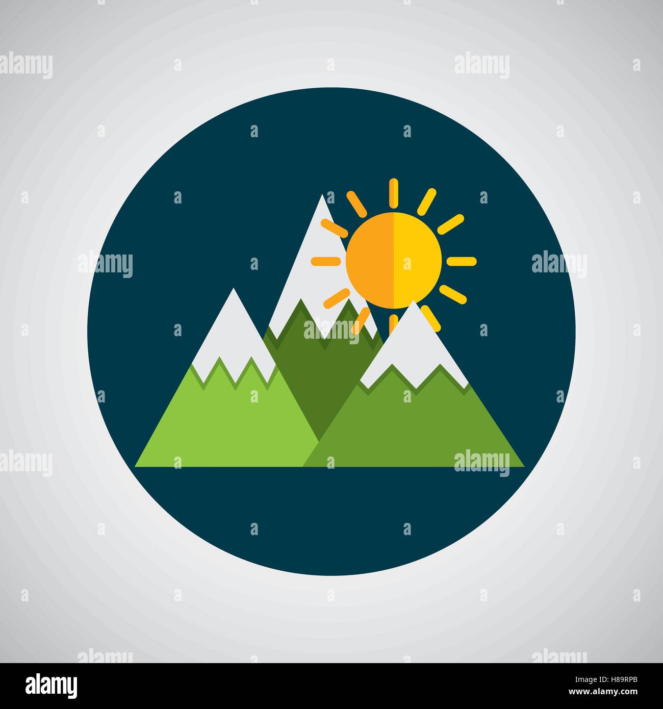 snowy mountains. sunny weather concept design vector illustration eps ...