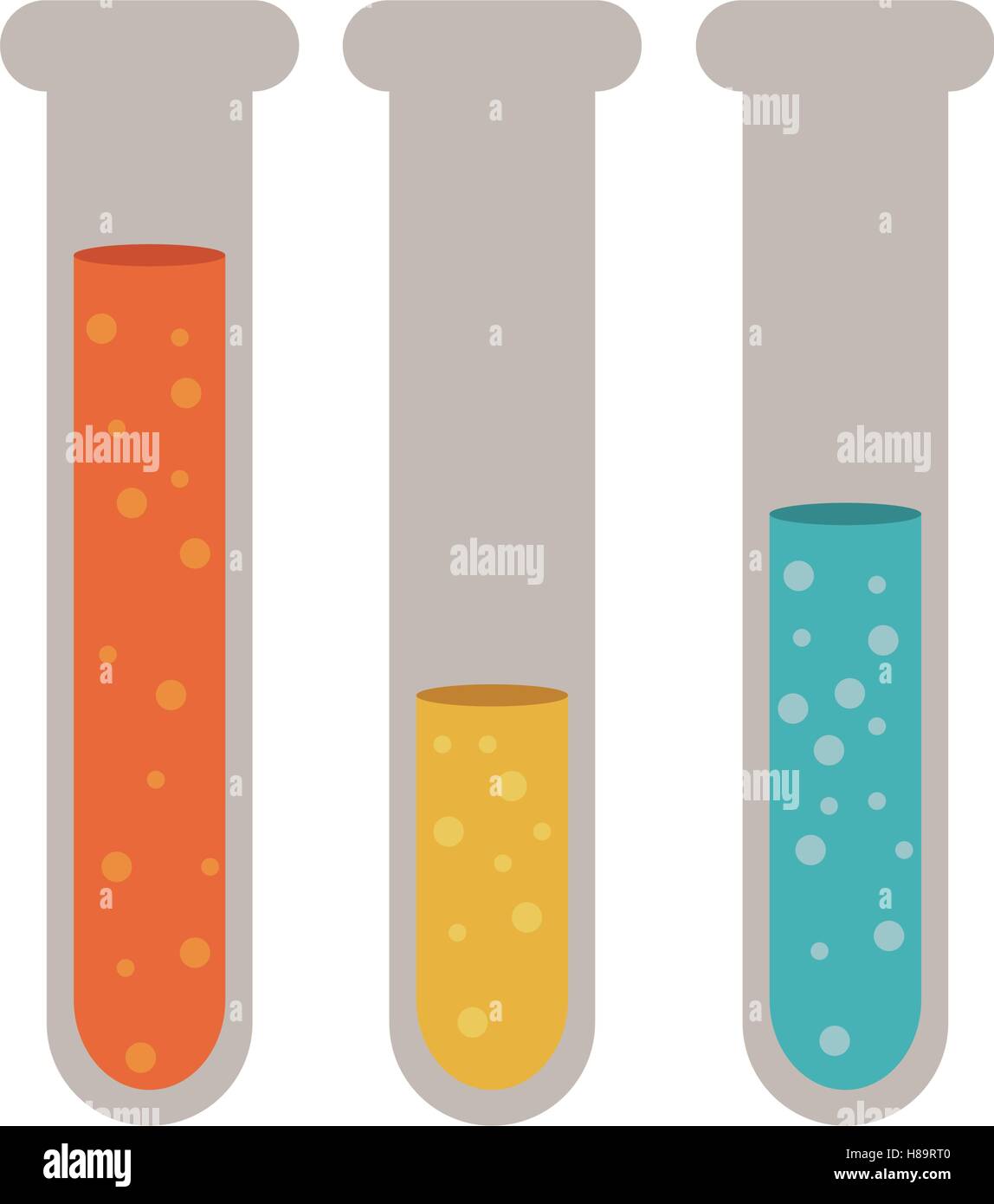 test tubes chemistry flask bottles icon over white background. colorful ...