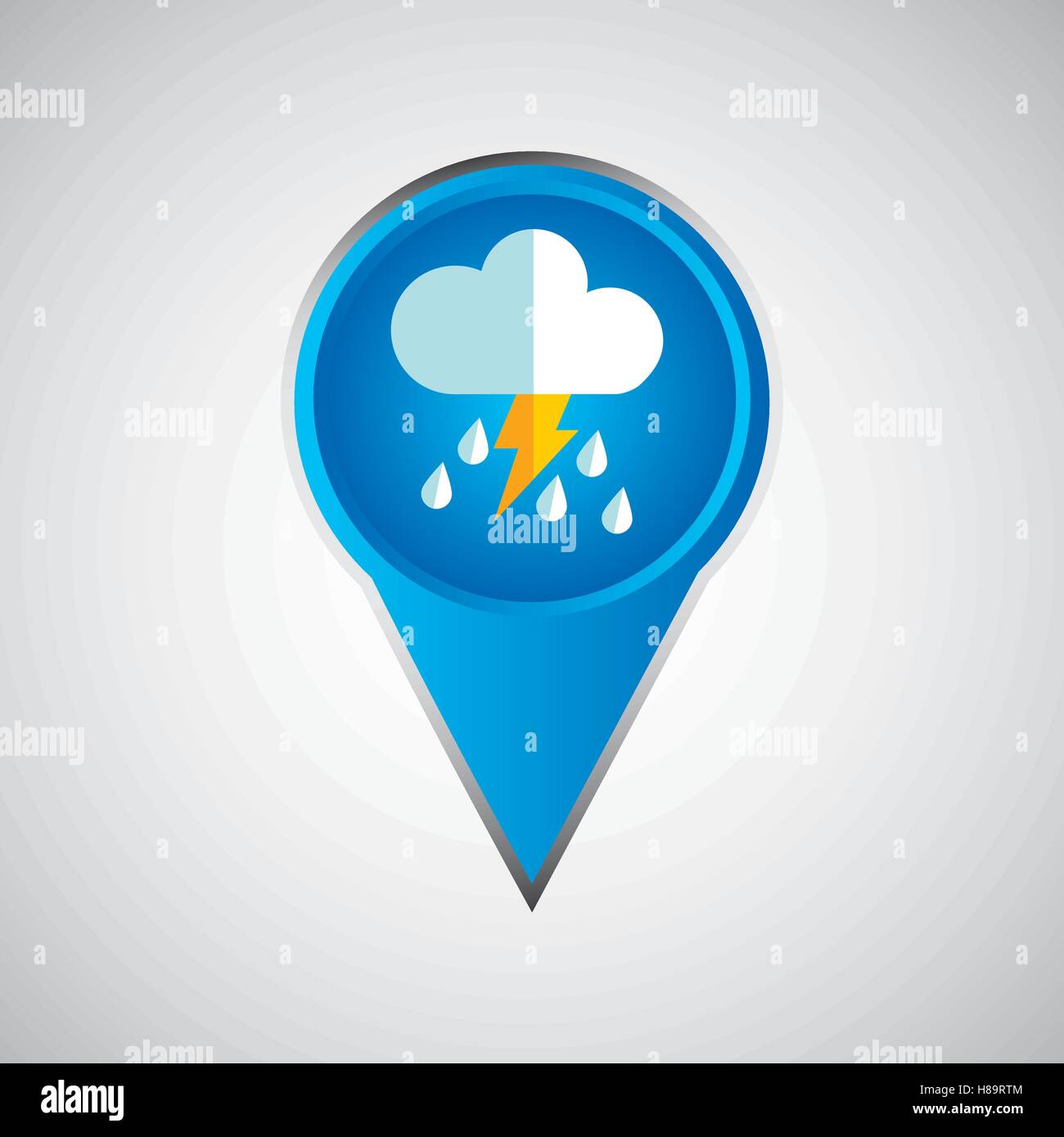 signal weather. cloud rain lightning pin design vector illustration eps ...