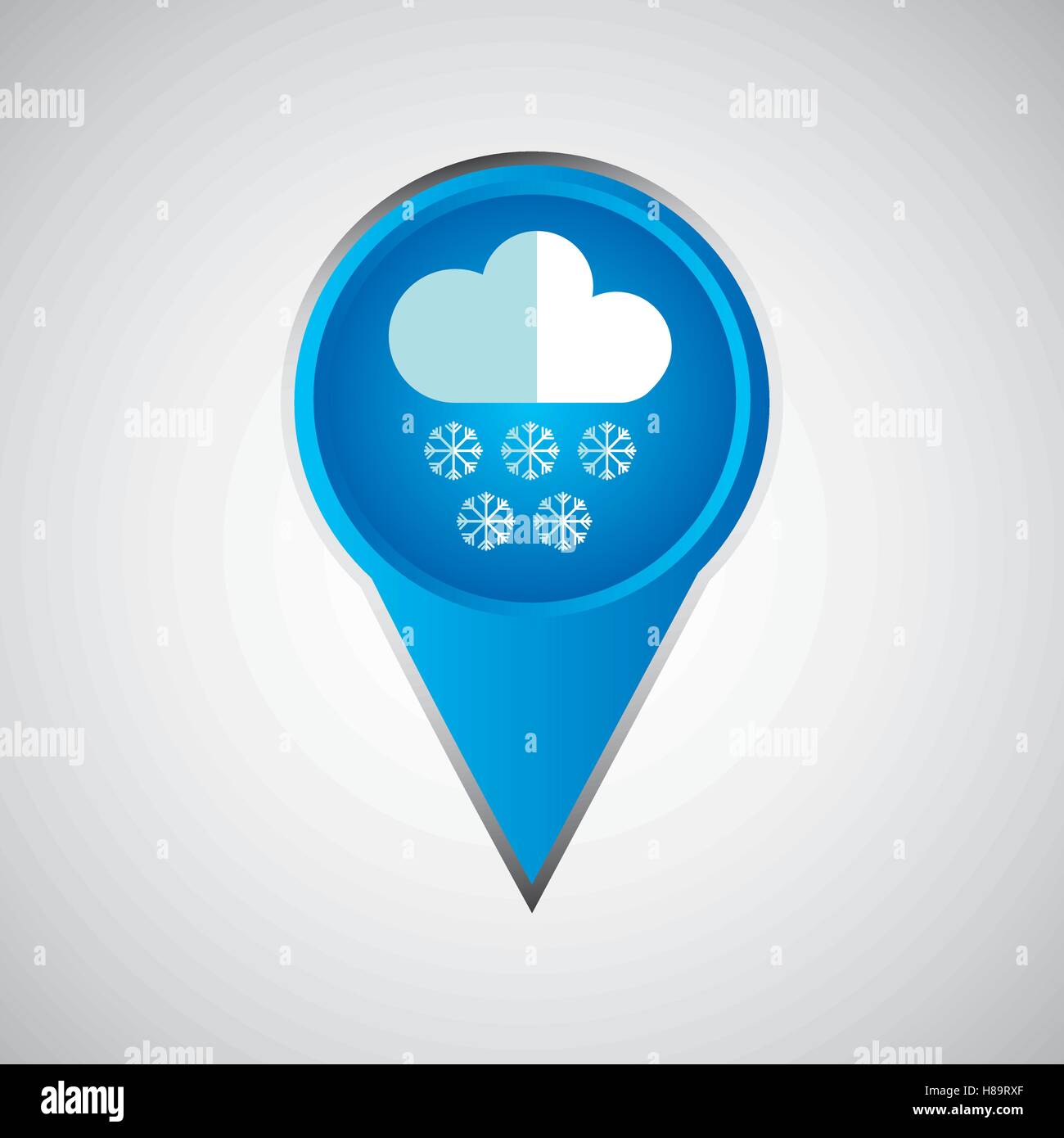 signal weather. cloud snow pin design vector illustration eps 10 Stock ...