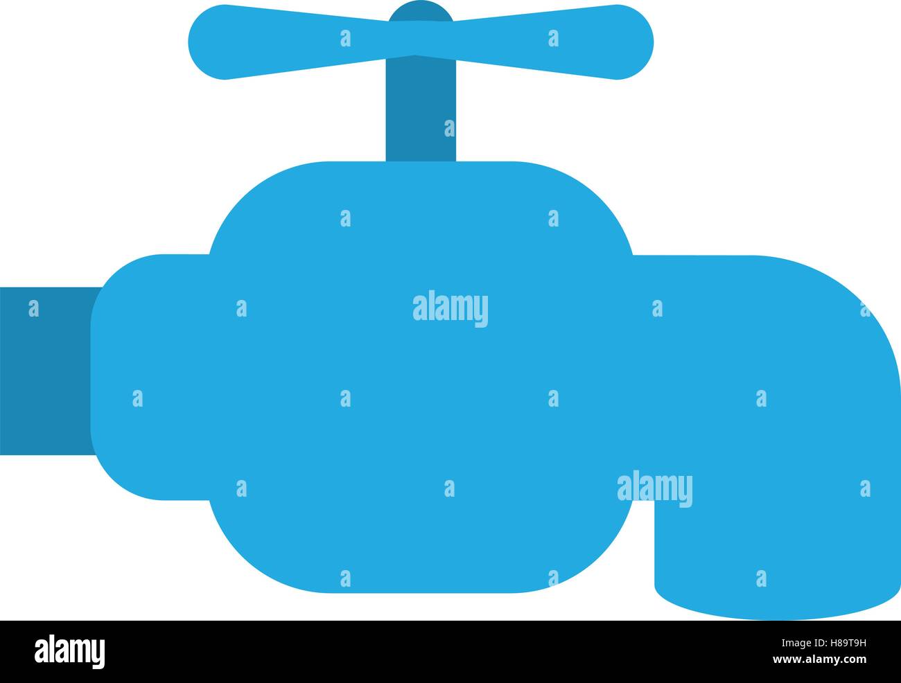 water tap blue icon over white background. vector illustration Stock ...