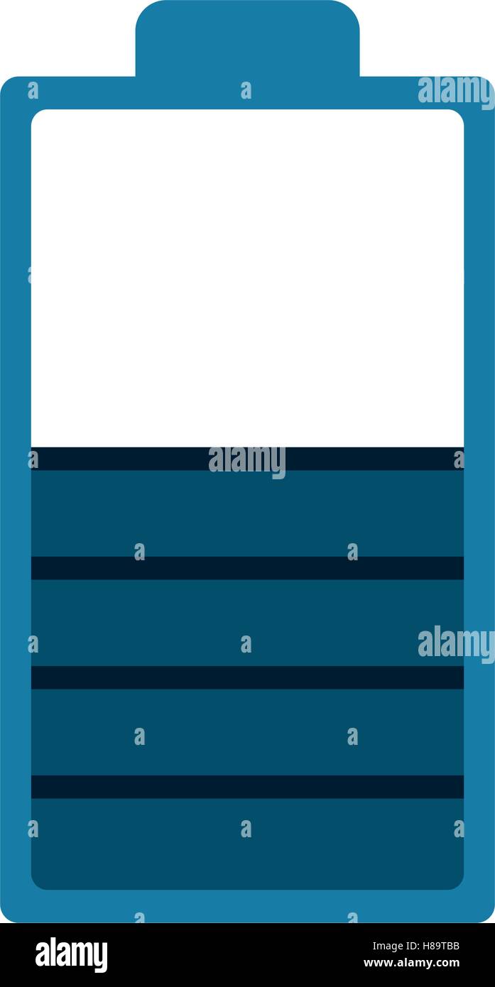 blue battery icon over white background. vector illustration Stock ...