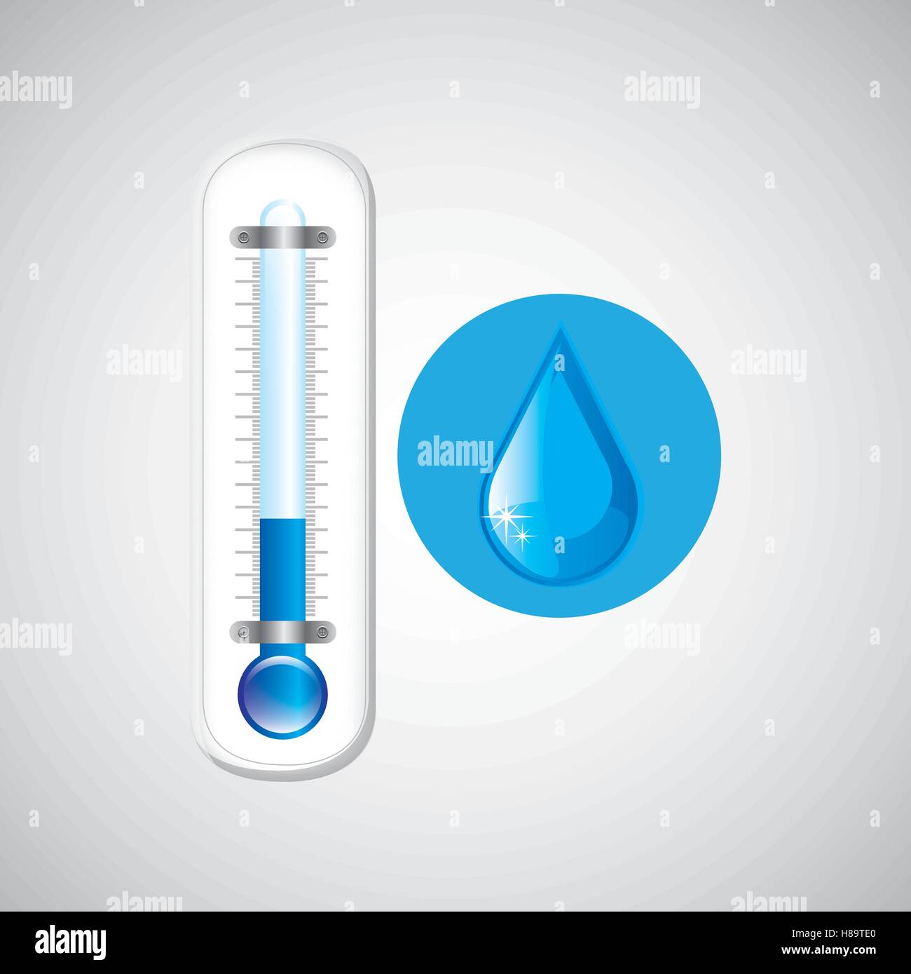 Clear blue thermometer Stock Vector Images - Alamy