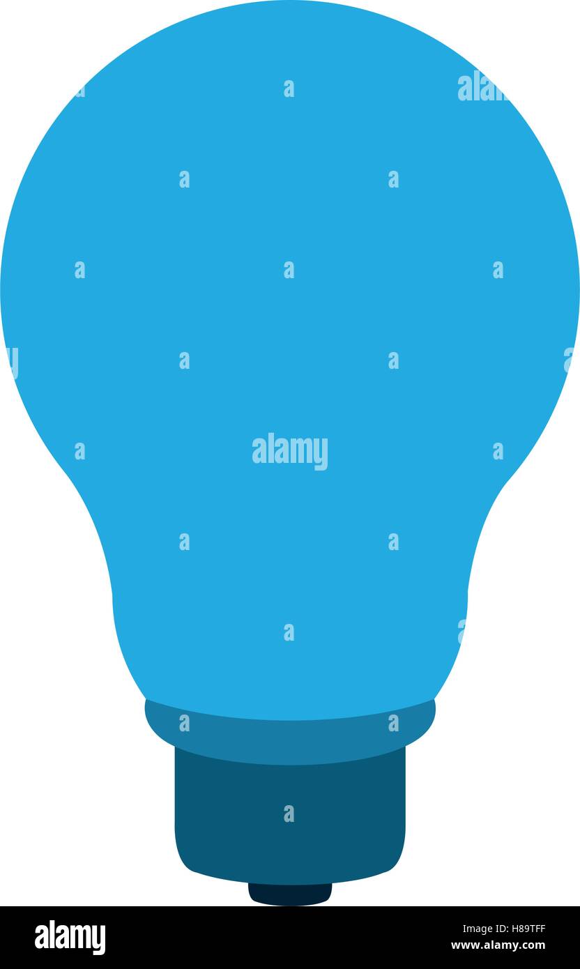 blue bulb light icon over white background. vector illustration Stock ...