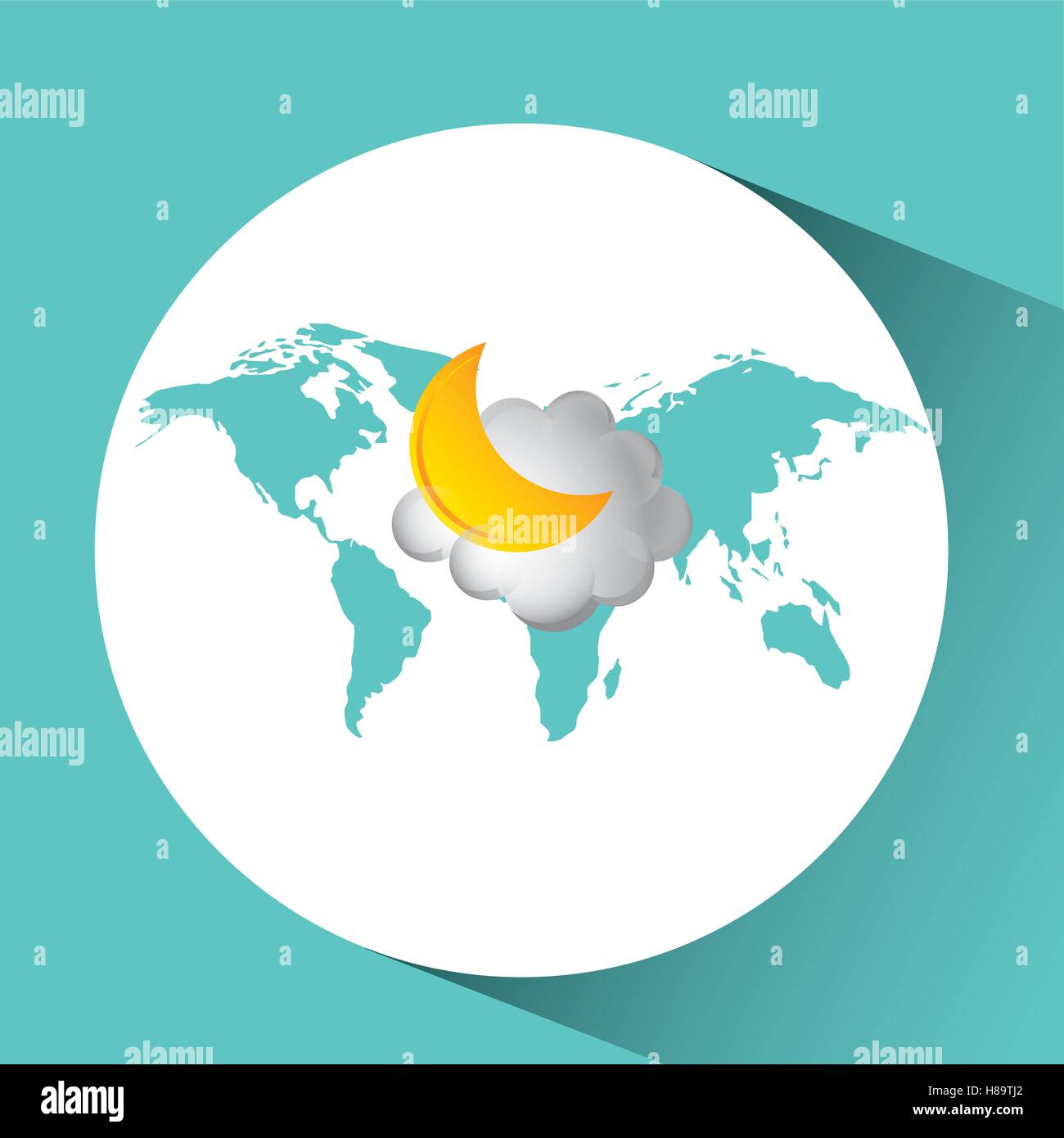 Half storm cloud half clear sky hi-res stock photography and images - Alamy