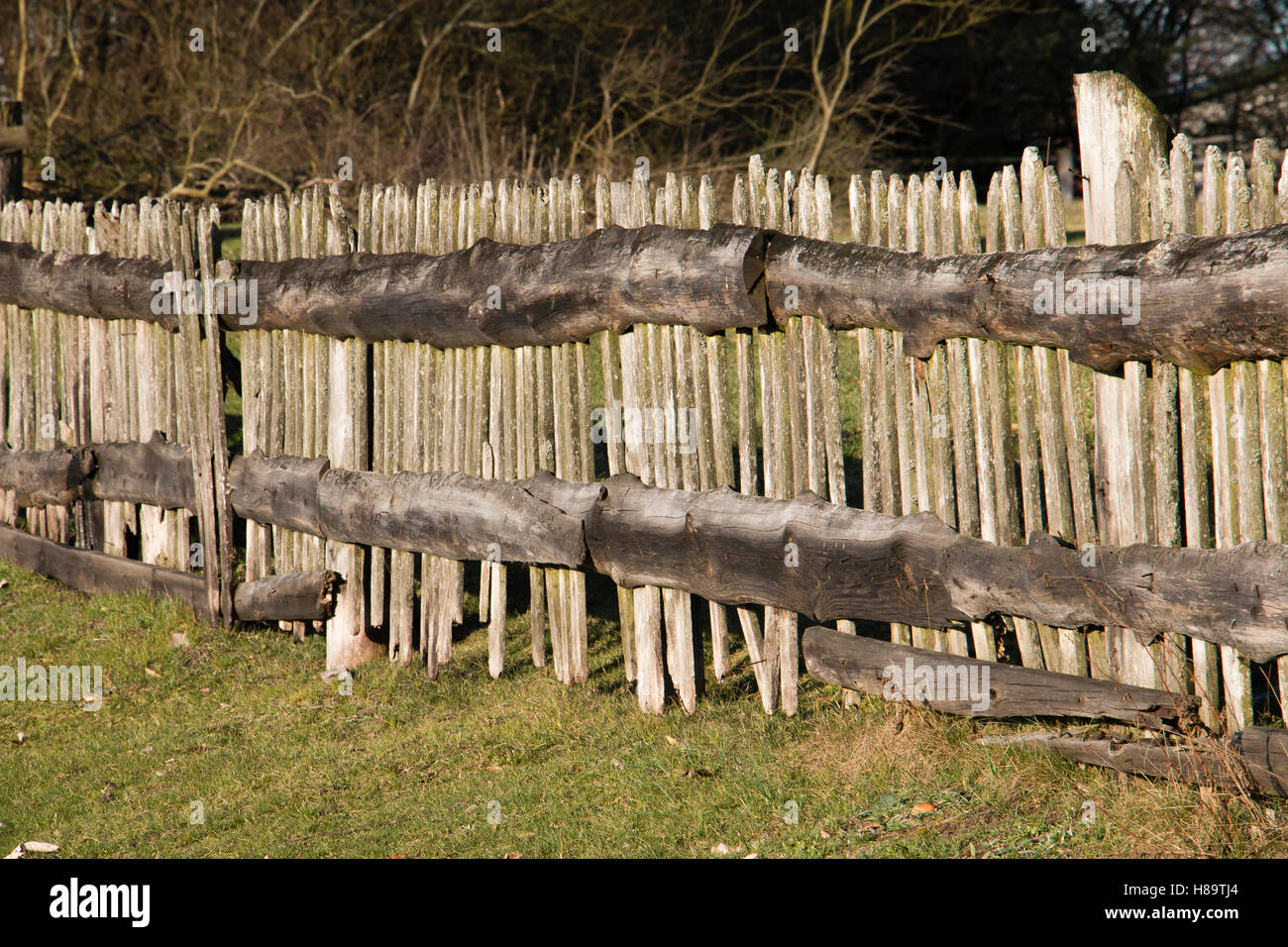 Very old wooden fence Stock Photo - Alamy