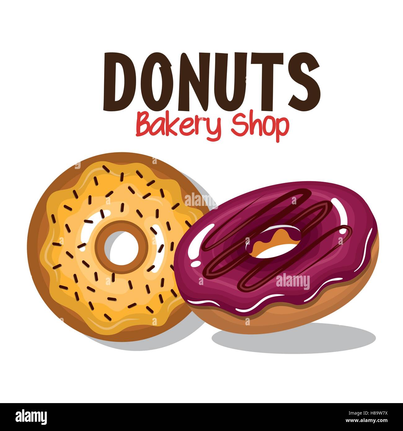 delicious donut comic character vector illustration design Stock Vector ...