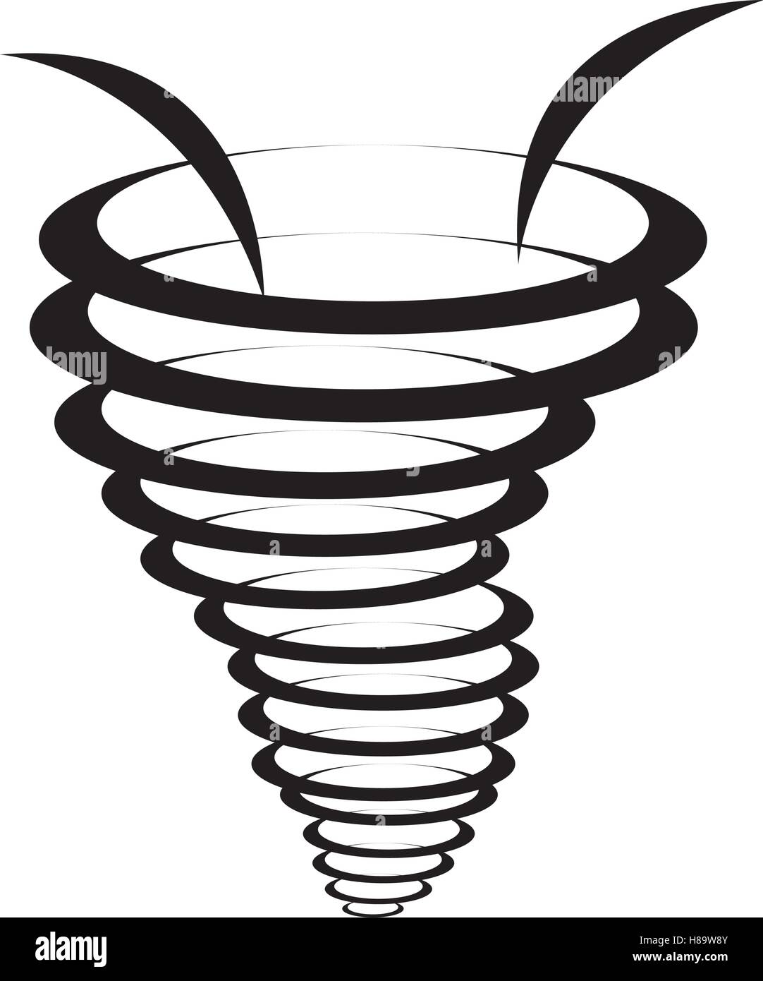 twister effect icon over white background. vector illustration Stock ...