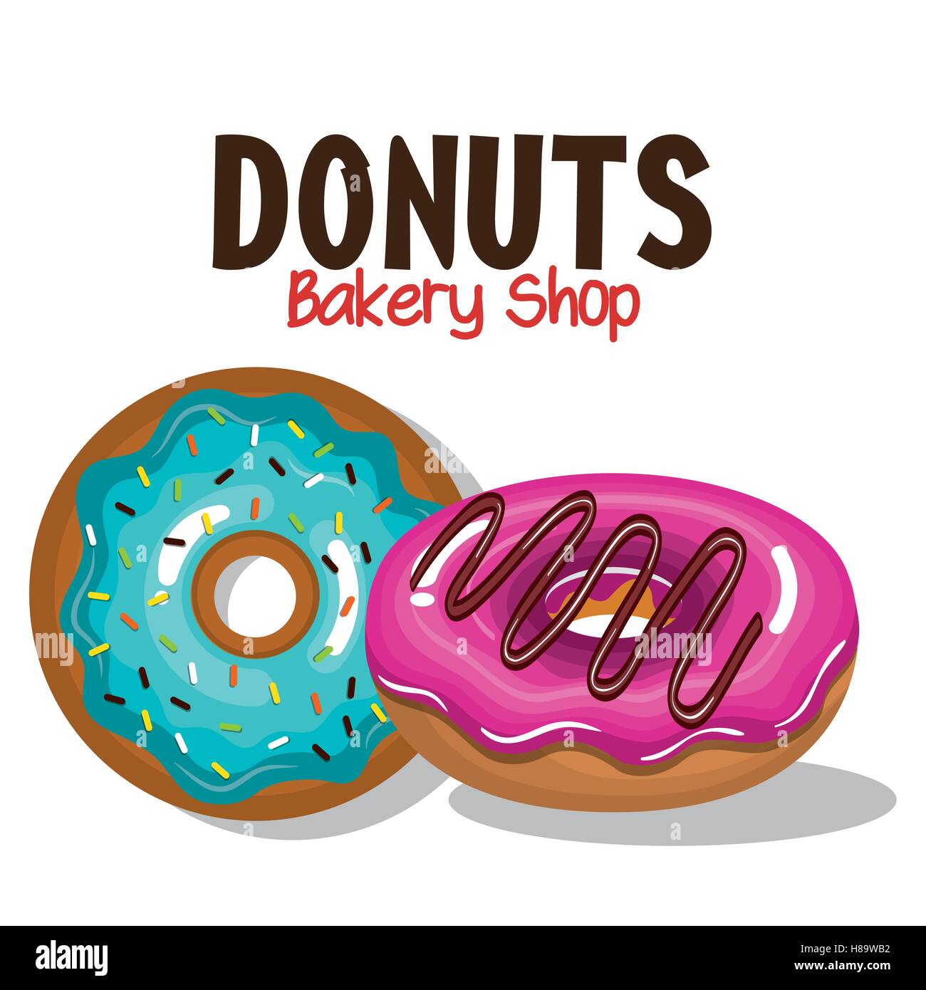 delicious donut comic character vector illustration design Stock Vector ...