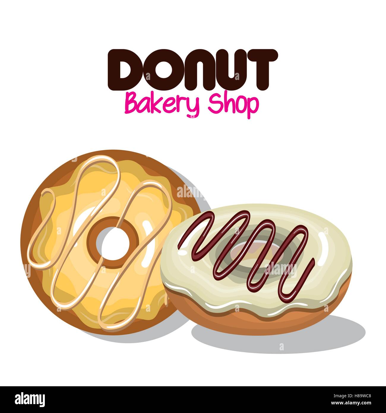 delicious donuts bakery shop vector illustration design Stock Vector ...