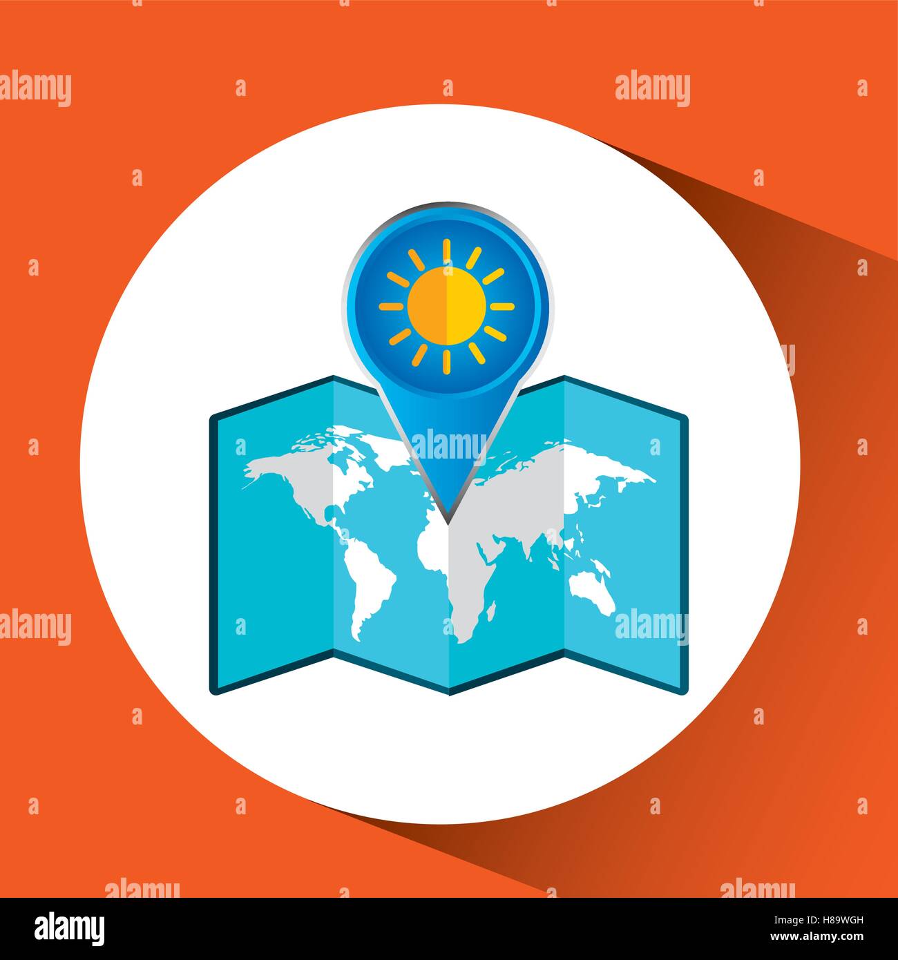 signal weather. sunny pin design vector illustration eps 10 Stock ...