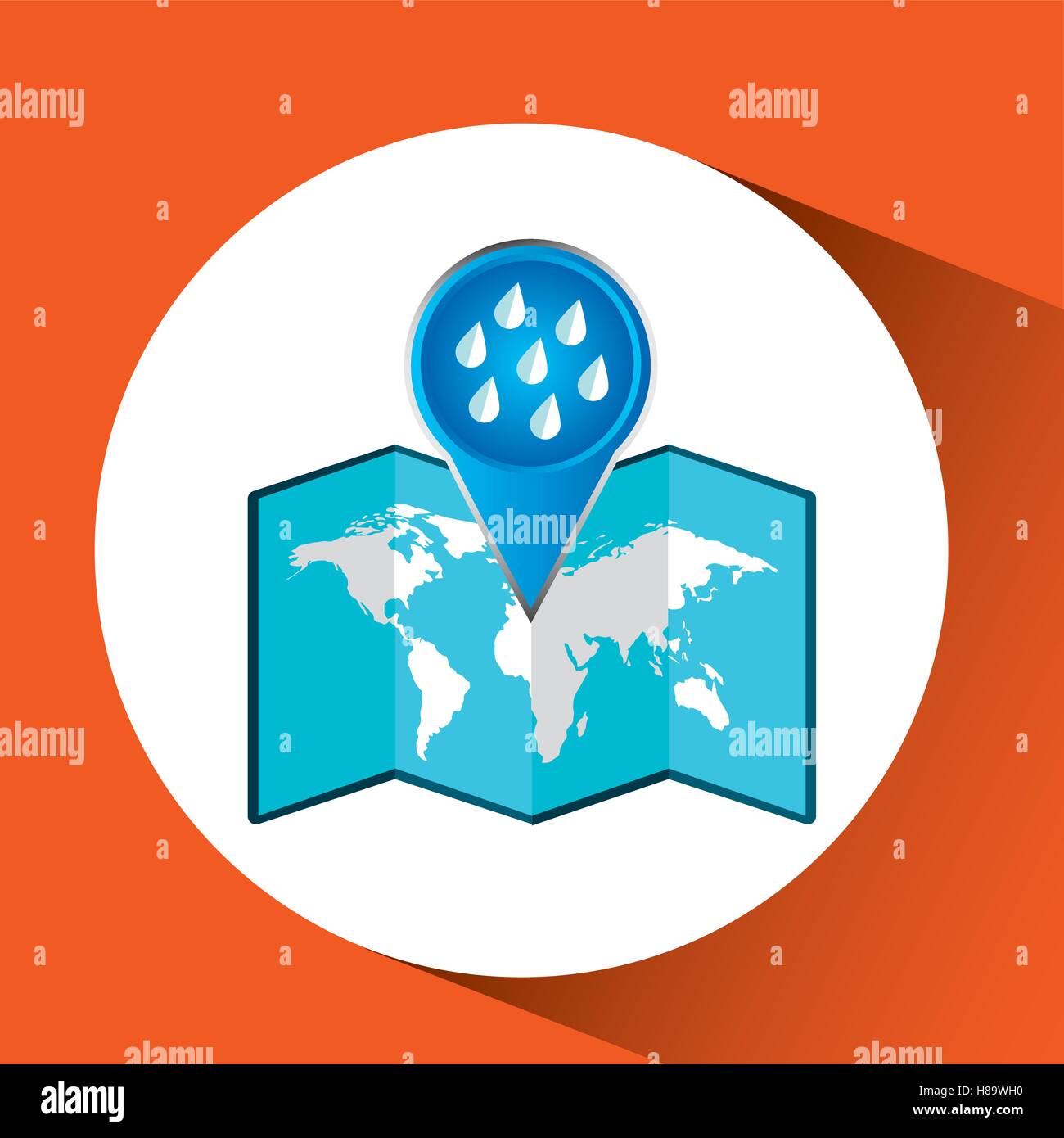 signal weather. rain pin design vector illustration eps 10 Stock Vector ...