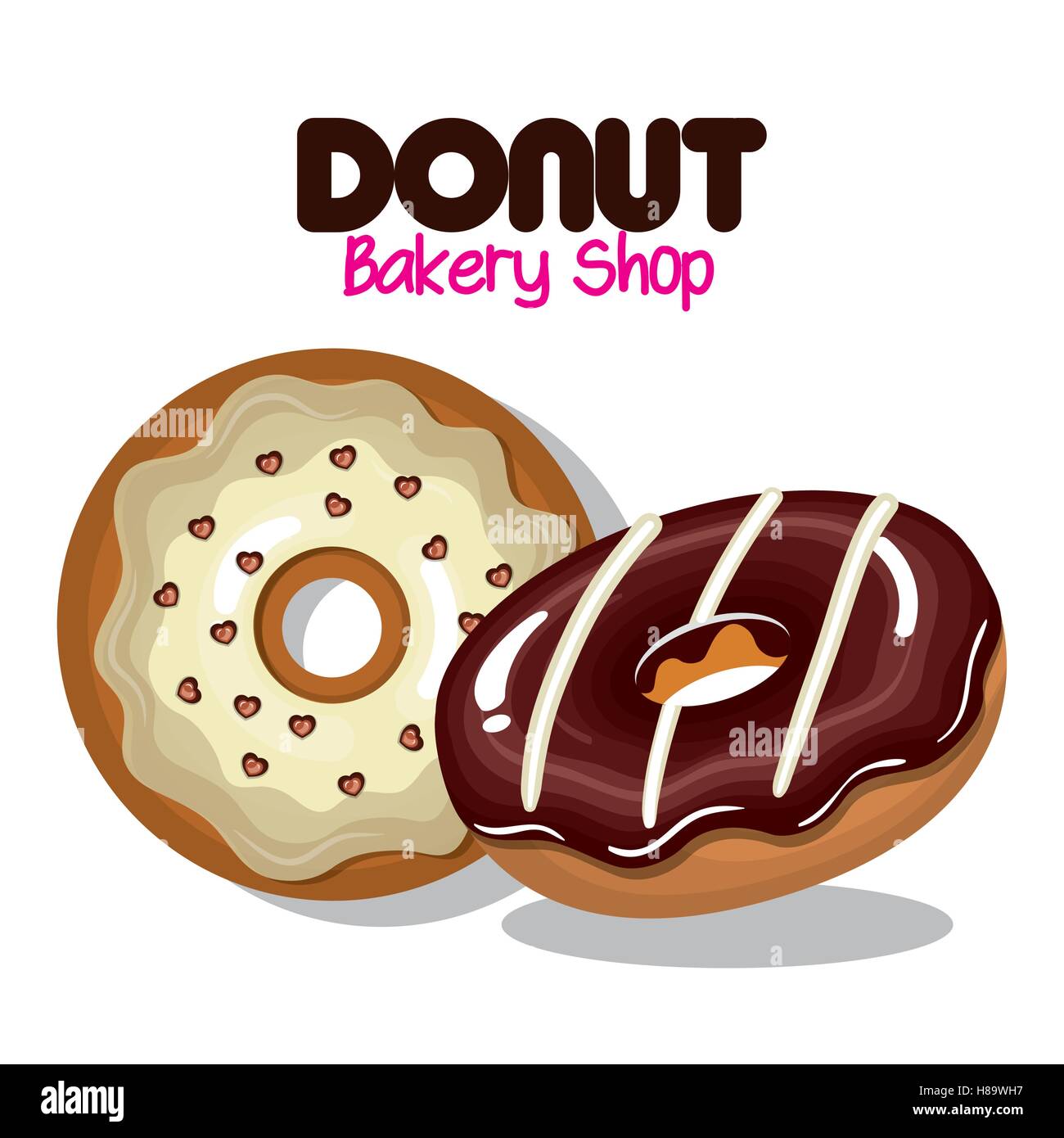 delicious donuts bakery shop vector illustration design Stock Vector ...