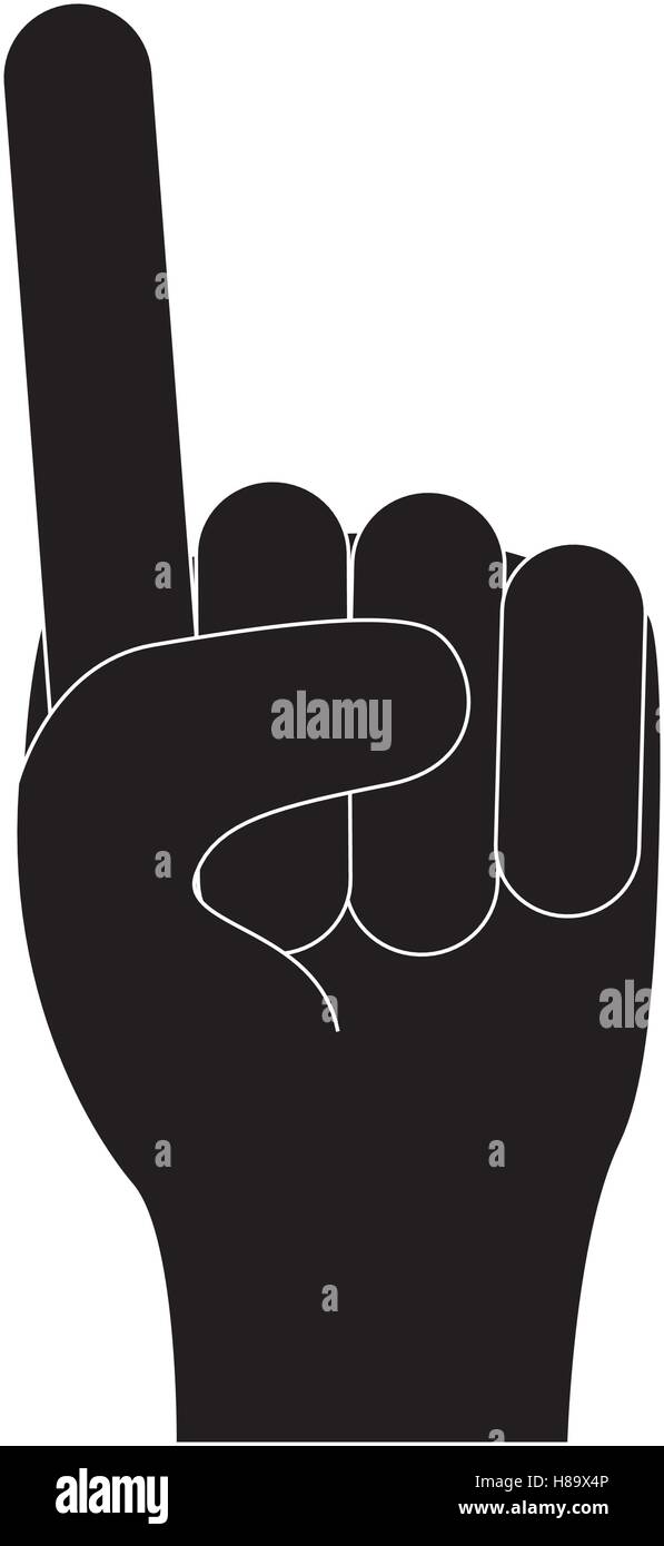 index finger up hand gesture icon image vector illustration design ...