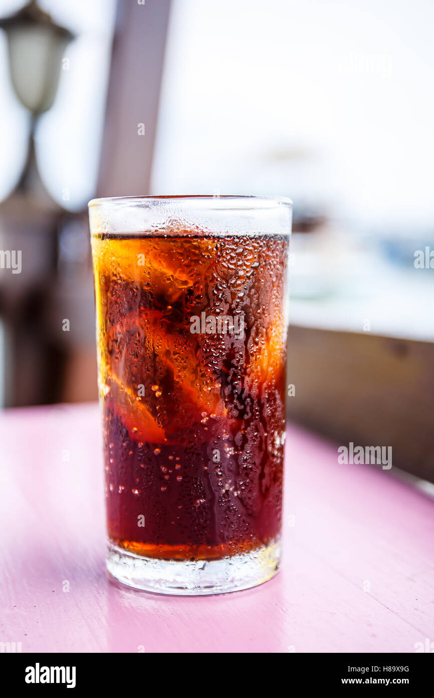 Coca Cola in a glass of water Stock Photo - Alamy