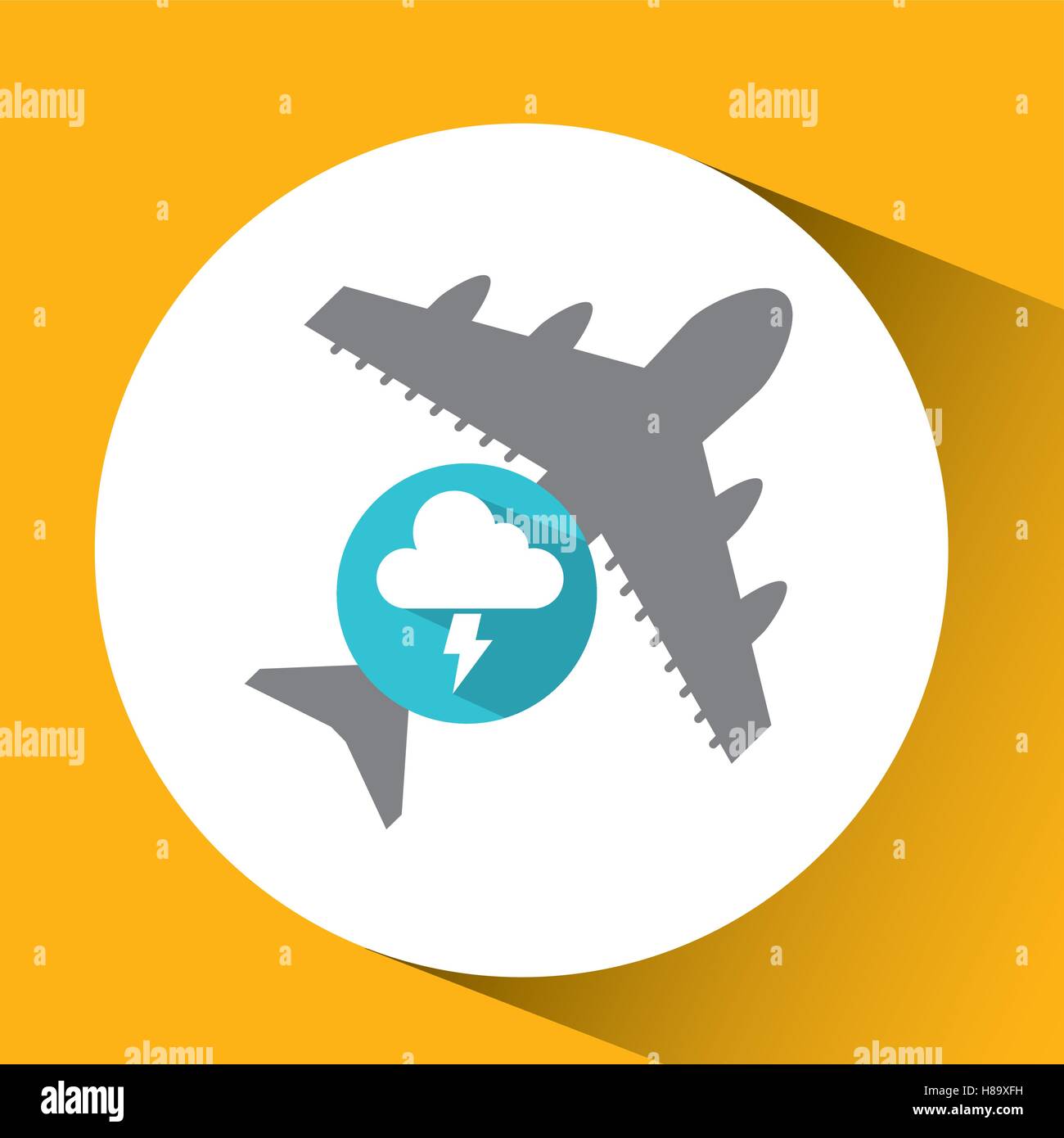 Airplane flying overcast plane Stock Vector Images - Alamy