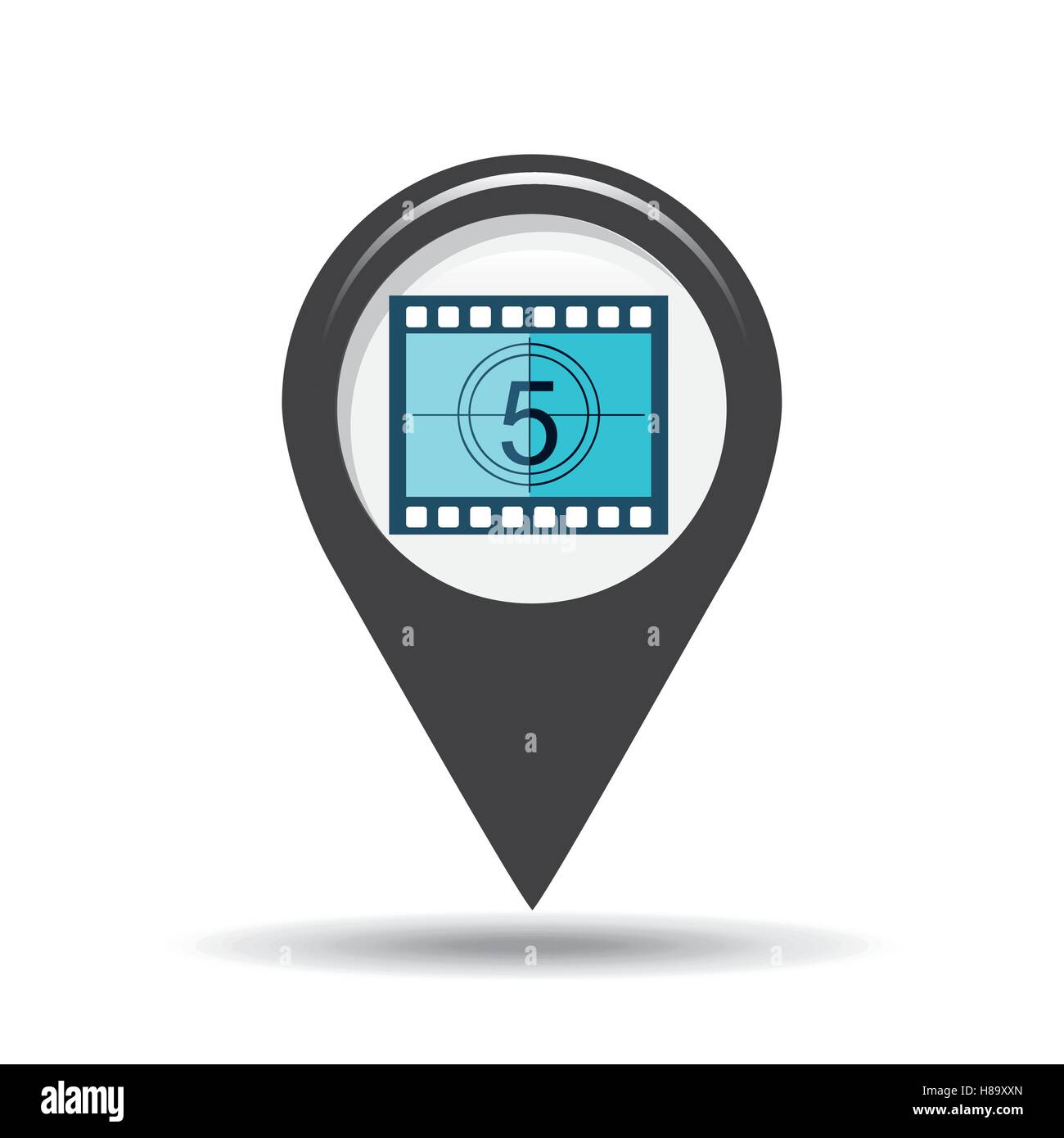 symbol cinema. icon counting strip movie design vector illustration eps ...