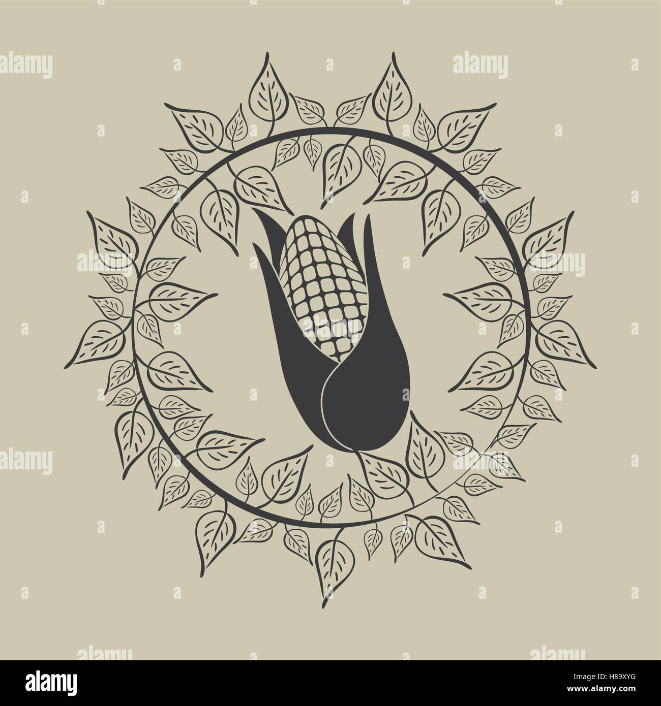 Plant growing field corn crop Stock Vector Images - Alamy