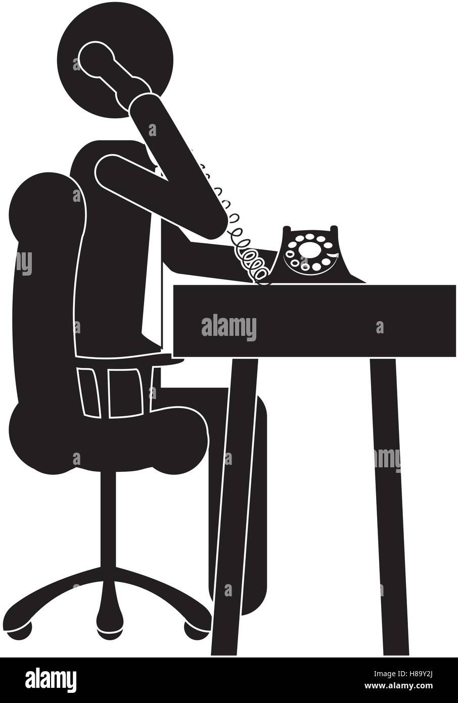 businessman and desk pictogram icon image vector illustration design ...