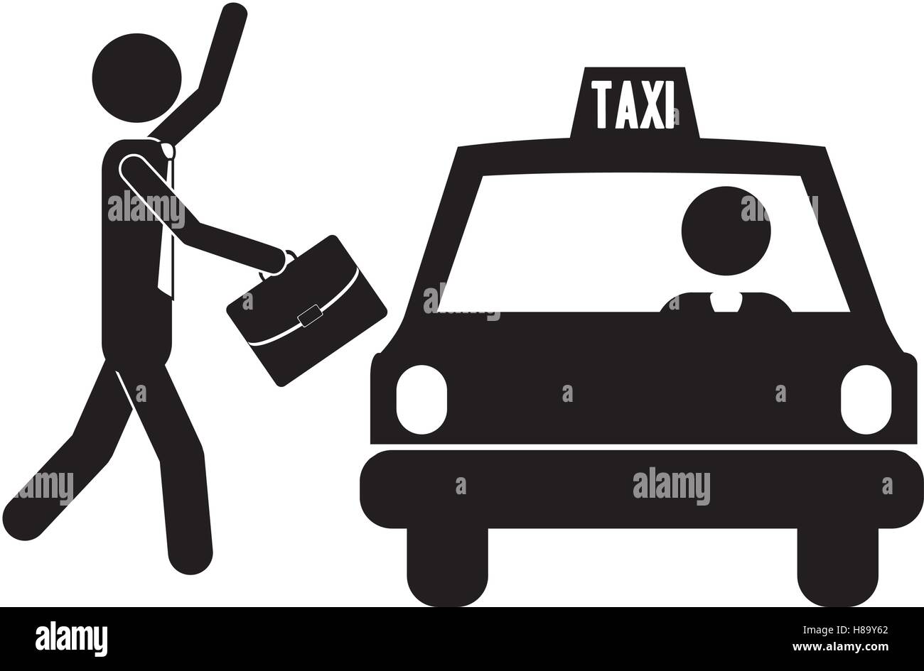 man pictogram taxi icon image vector illustration design Stock Vector ...