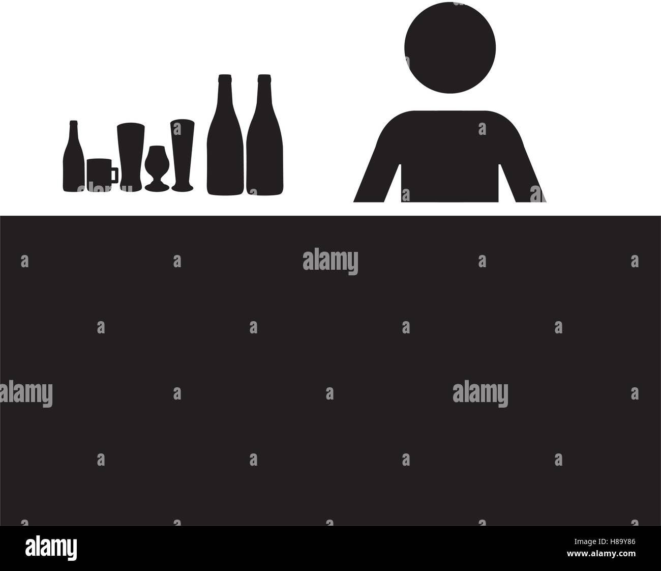 Bartender pouring drinks Stock Vector Images - Alamy