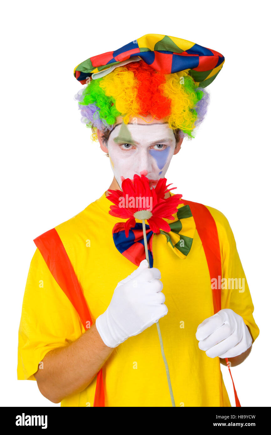 Colorful Clown isolated on white background Stock Photo - Alamy
