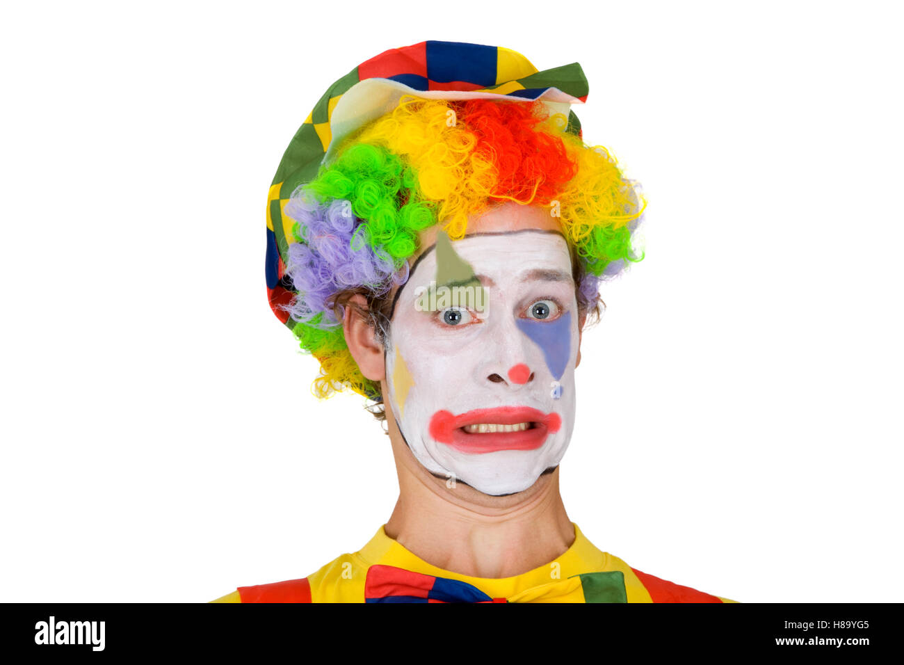 Colorful Clown isolated on white background Stock Photo - Alamy