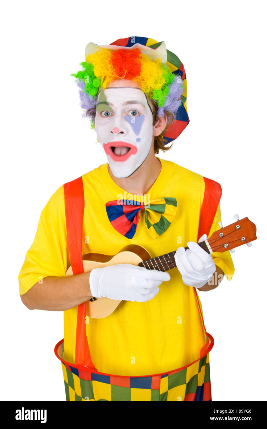 Colorful Clown isolated on whtie background Stock Photo - Alamy