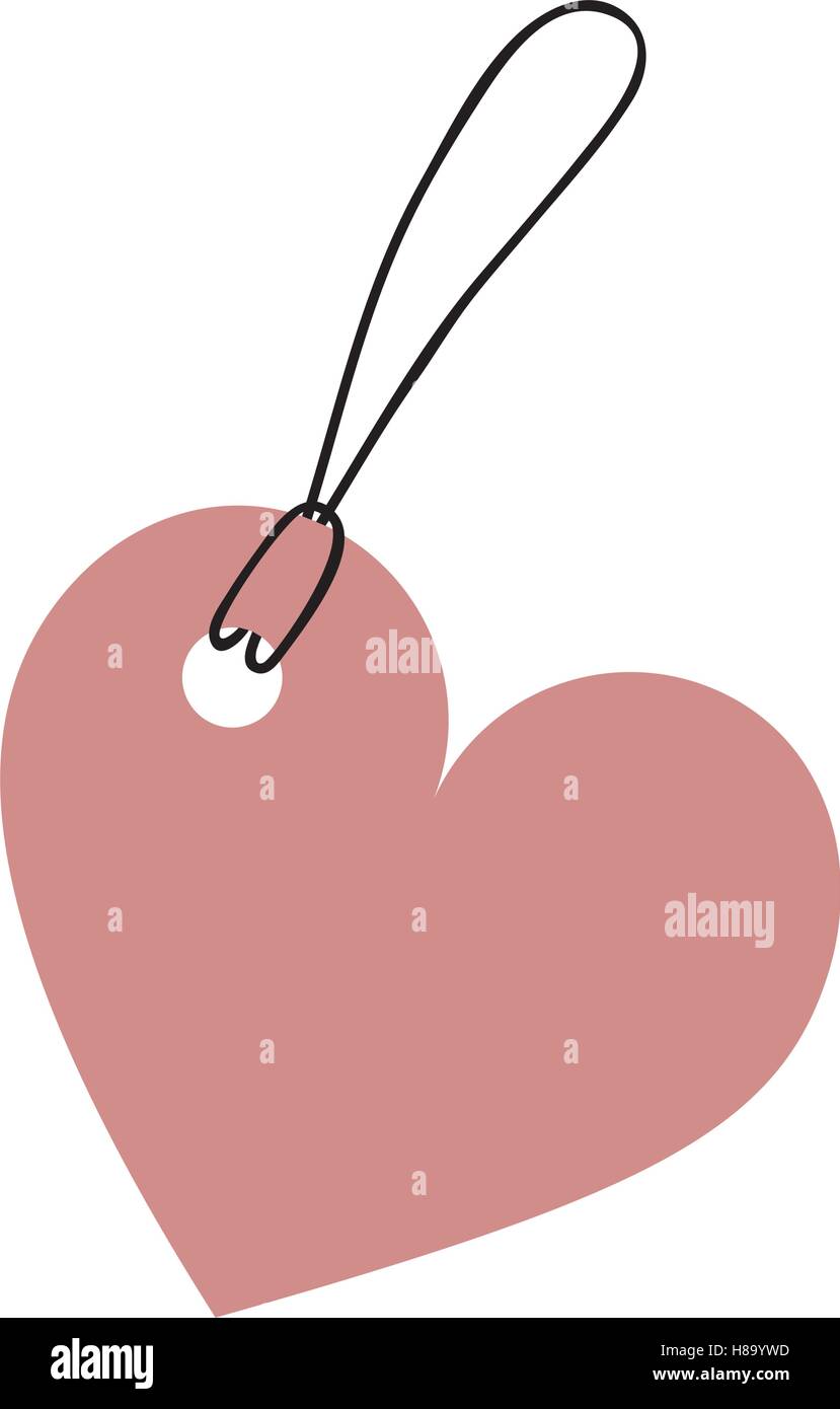 label or tag heart cartoon icon image vector illustration design Stock ...