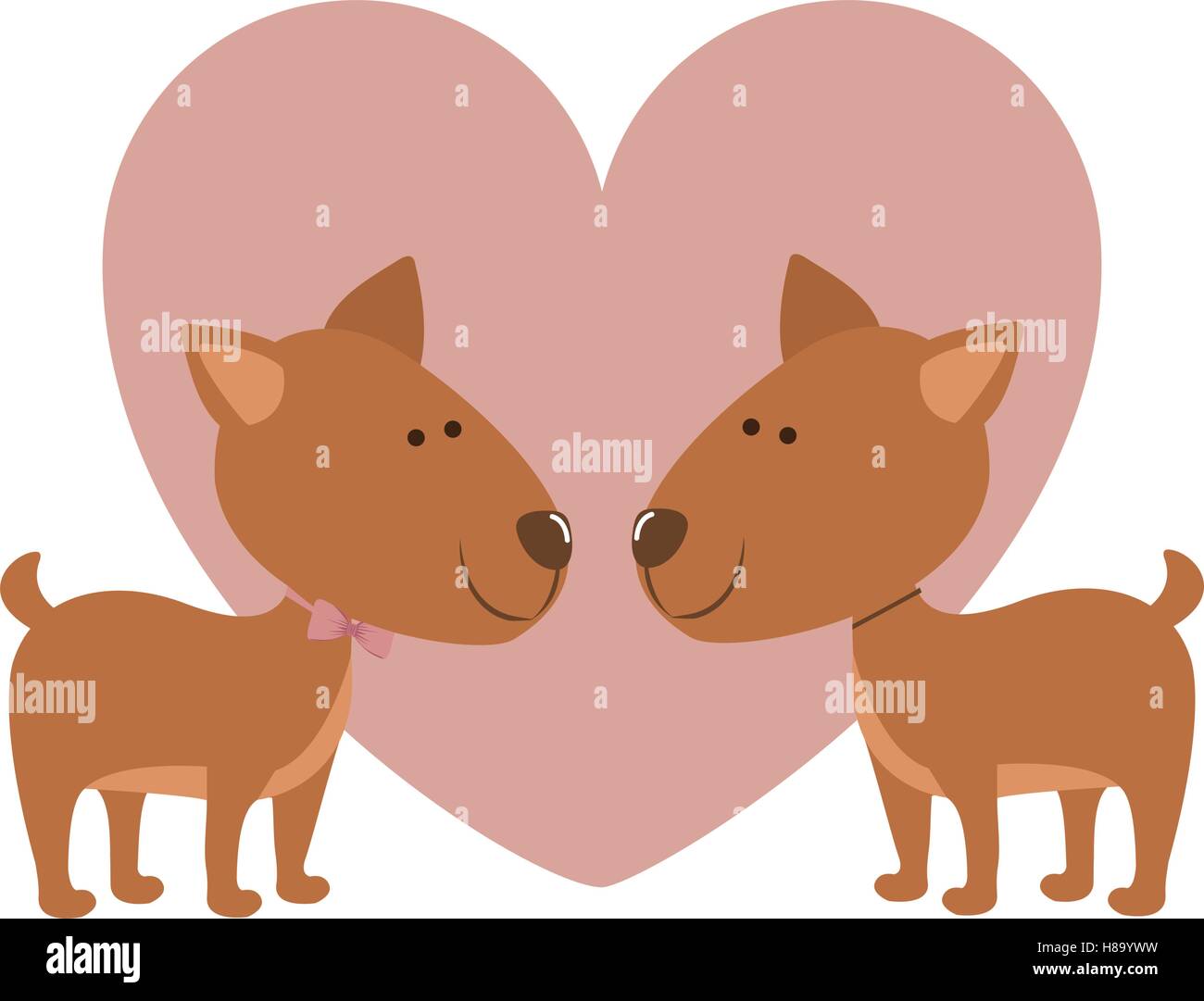 romantic pet dogs icon image vector illustration design Stock Vector ...