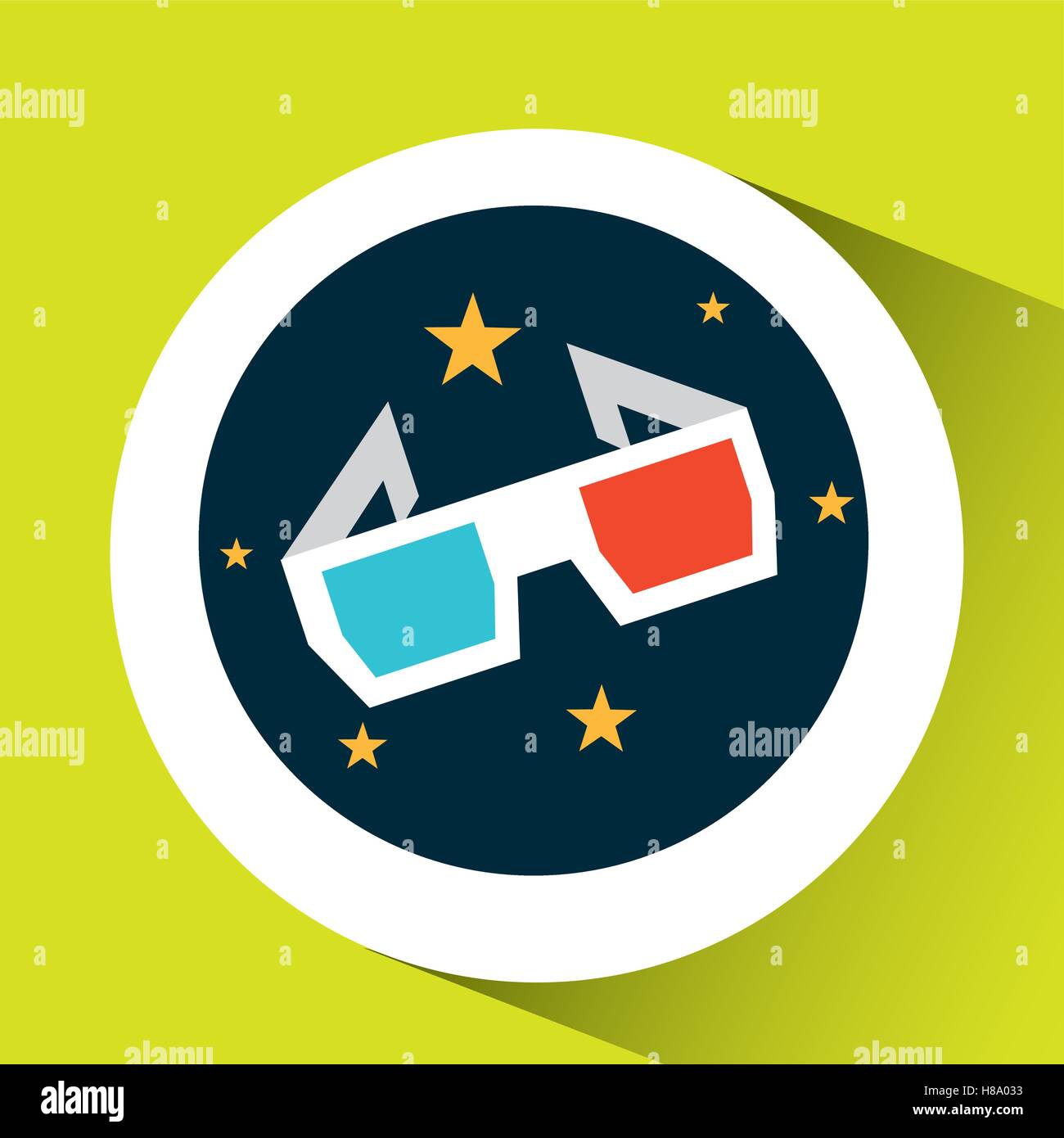 concept cinema theater glasses graphic design vector illustration eps ...