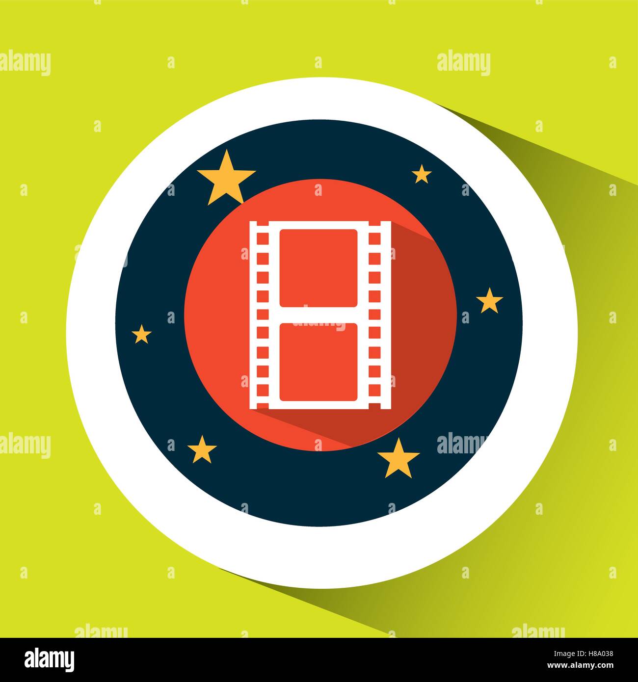 concept cinema theater film strip graphic design vector illustration ...