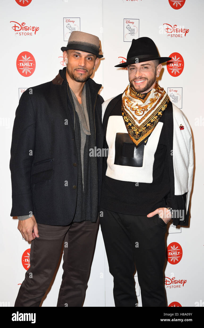 Brian Friedman and Daniel Brown (left) attend the launch of the Disney ...