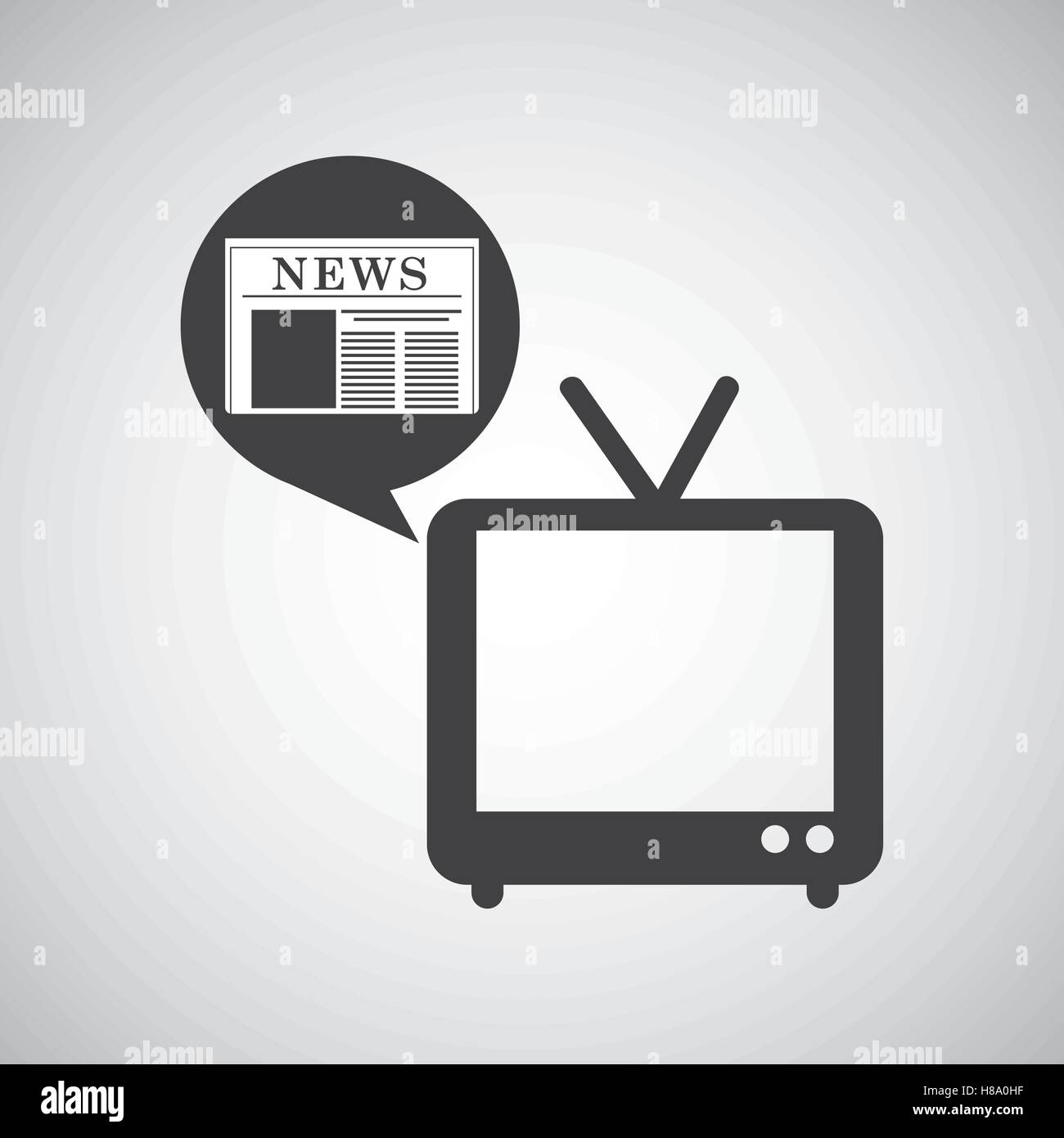 tv retro news bubble speech design vector illustration eps 10 Stock ...