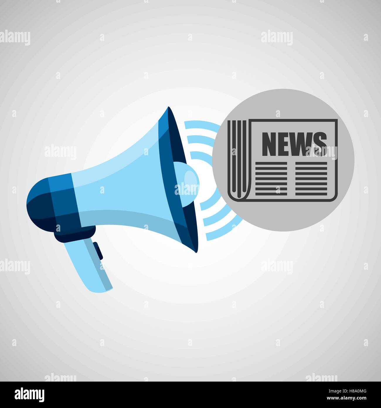 megaphone concept news journal design vector illustration eps 10 Stock ...