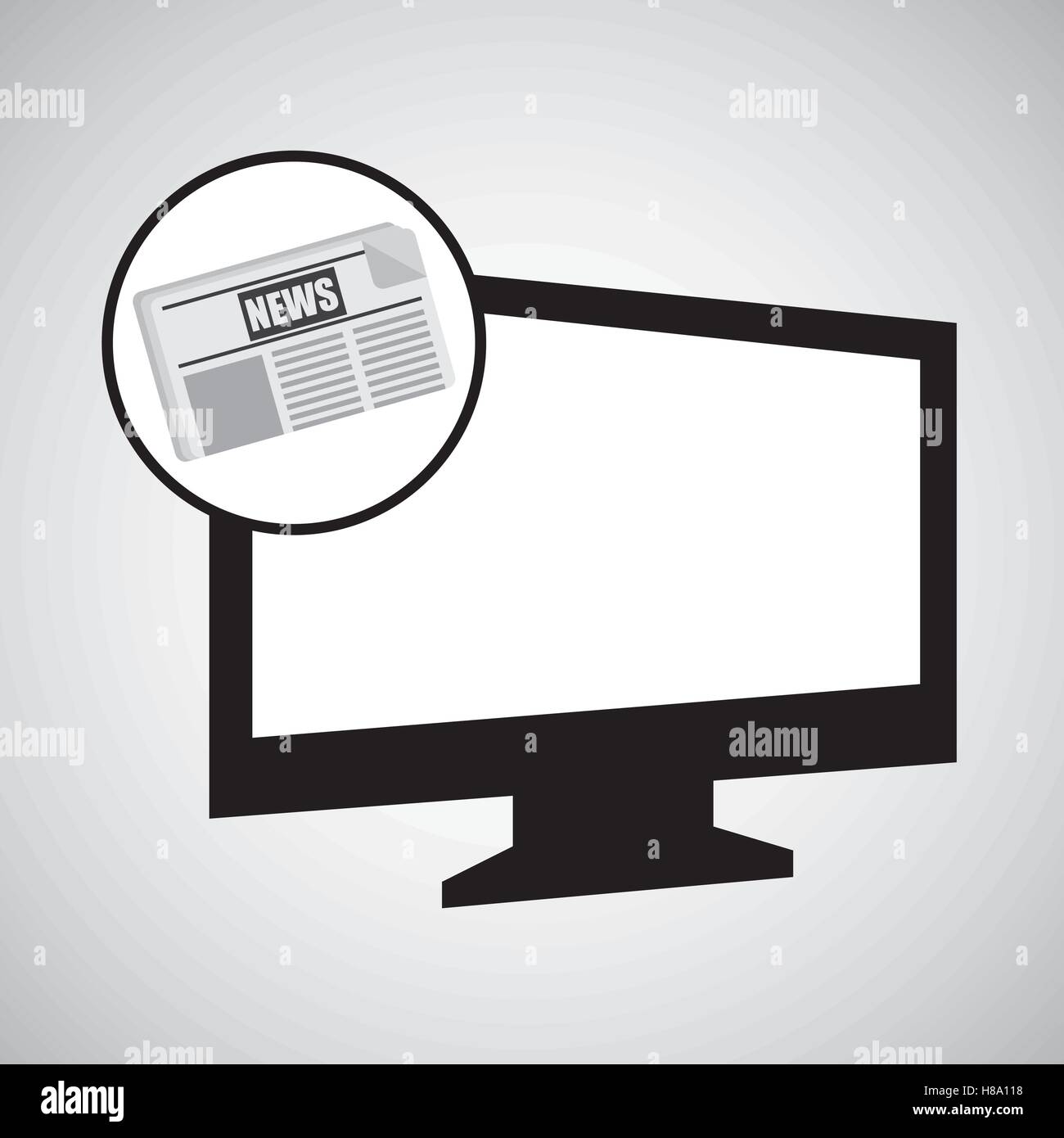 computer news journal graphic vector illustration eps 10 Stock Vector ...