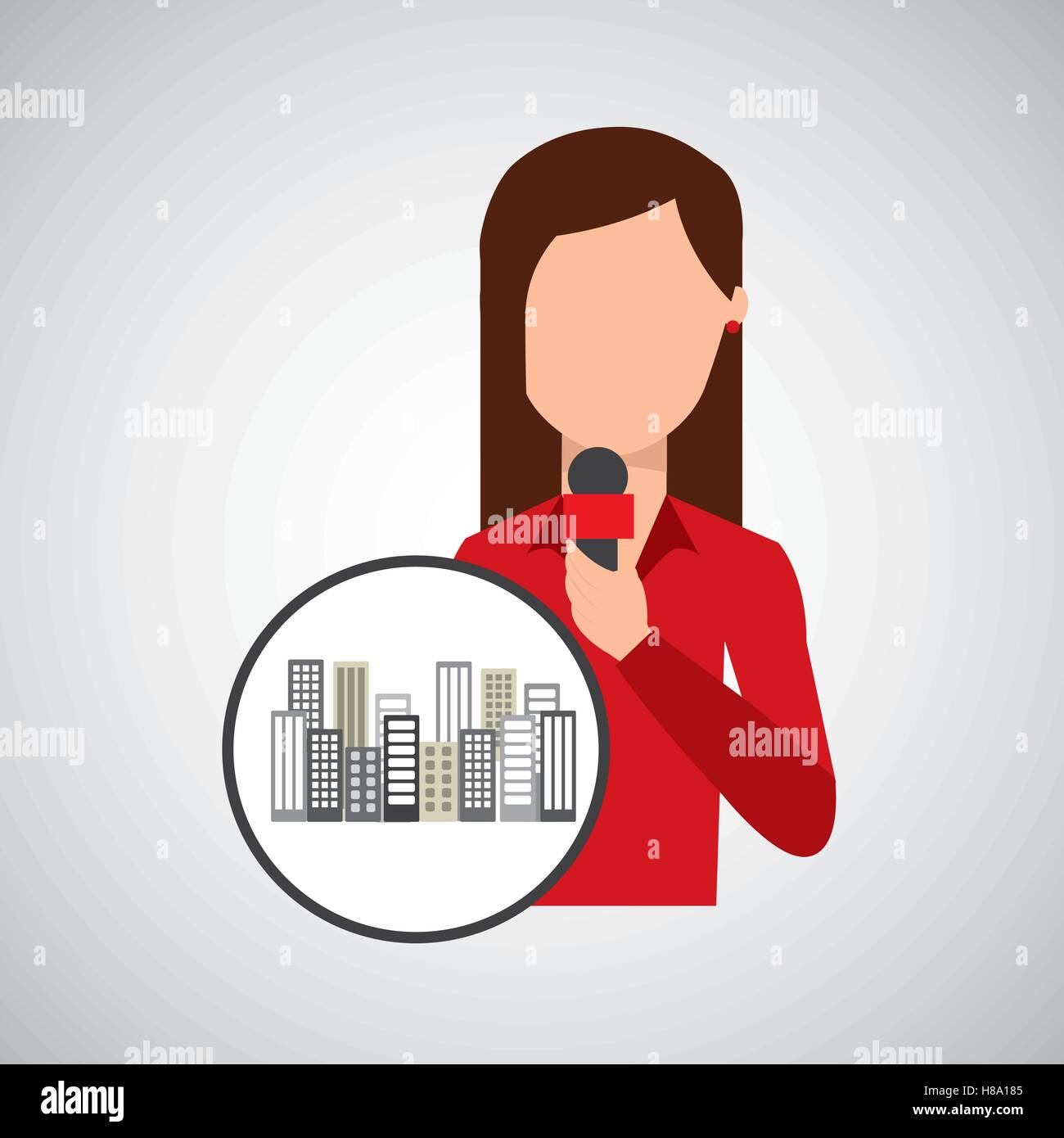 Female newsreader studio Stock Vector Images - Alamy